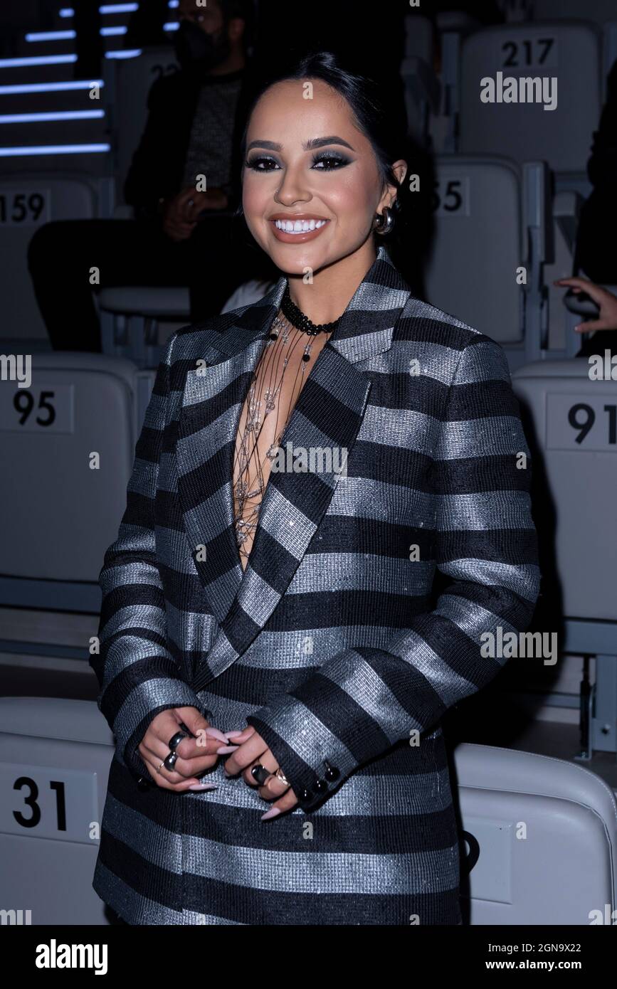Milan, Italien. 23rd Sep, 2021. Becky G at EMPORIO ARMANI SS22 runway ...
