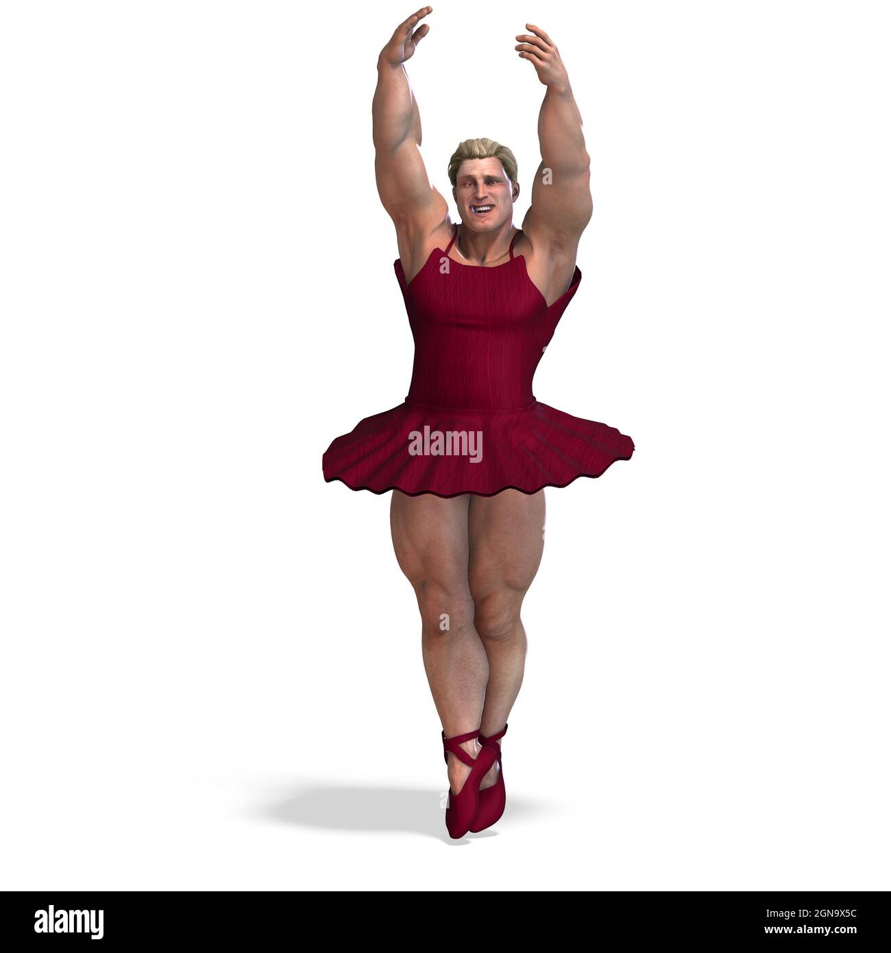 3D-illustration of a male ballet dancer in a cute tutu Stock Photo - Alamy