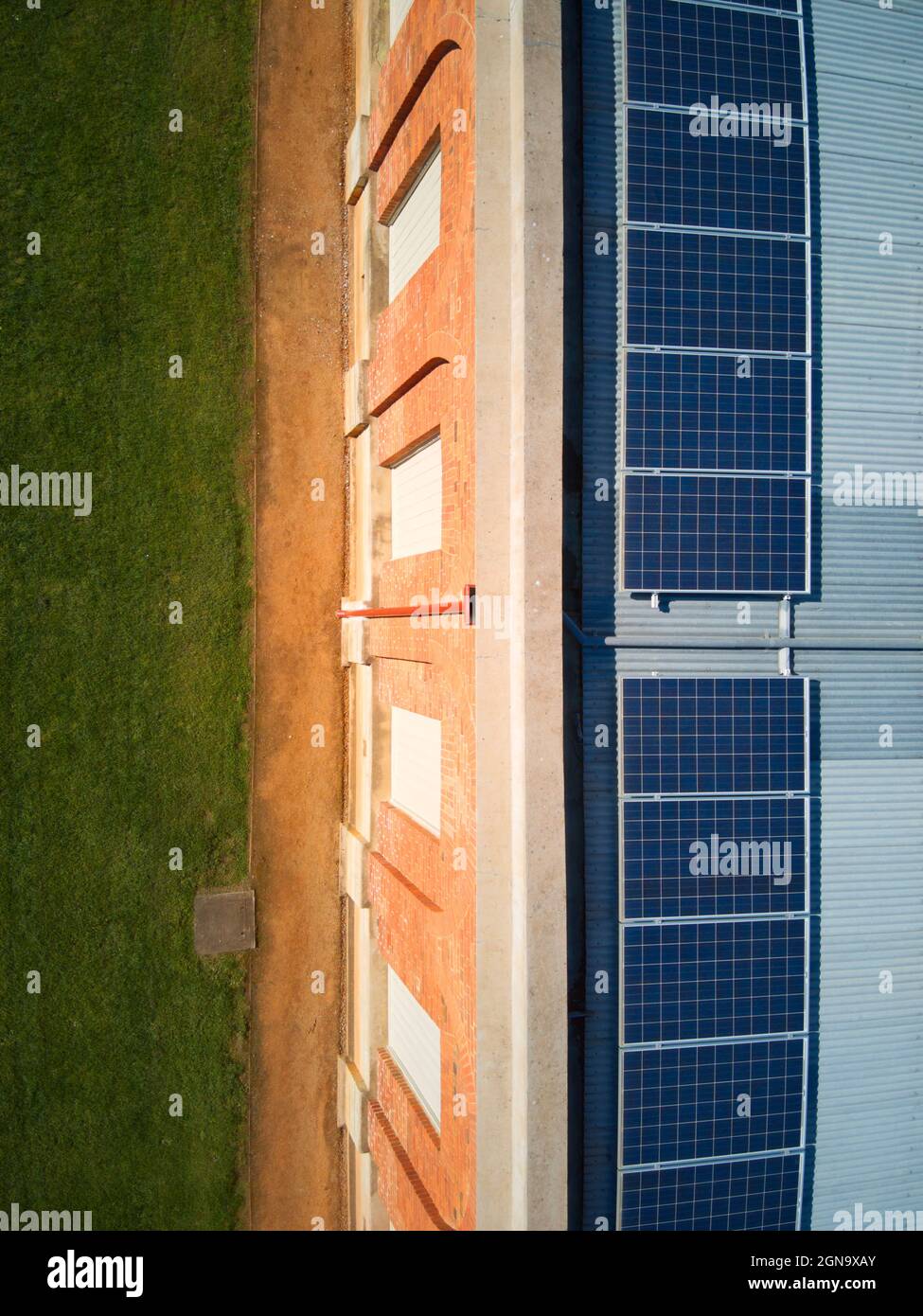 New photovoltaic solar panels on building for alternative energy ...