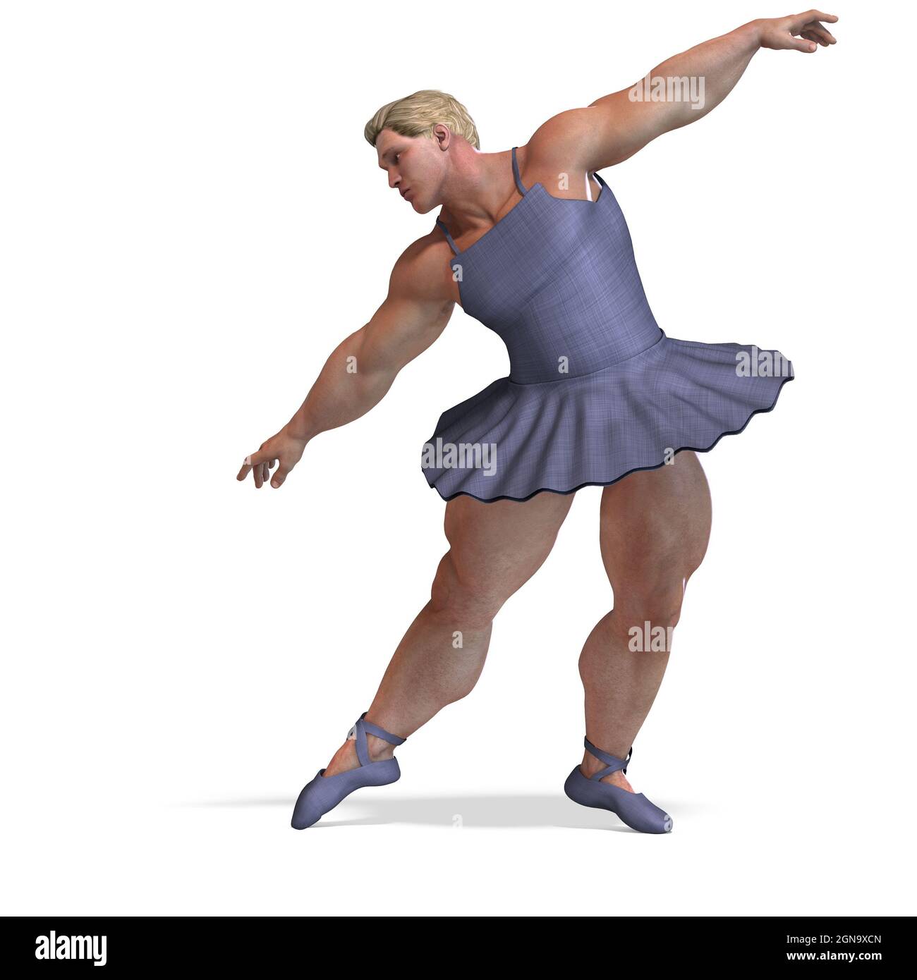 3D-illustration of a male ballet dancer in a cute tutu Stock Photo - Alamy