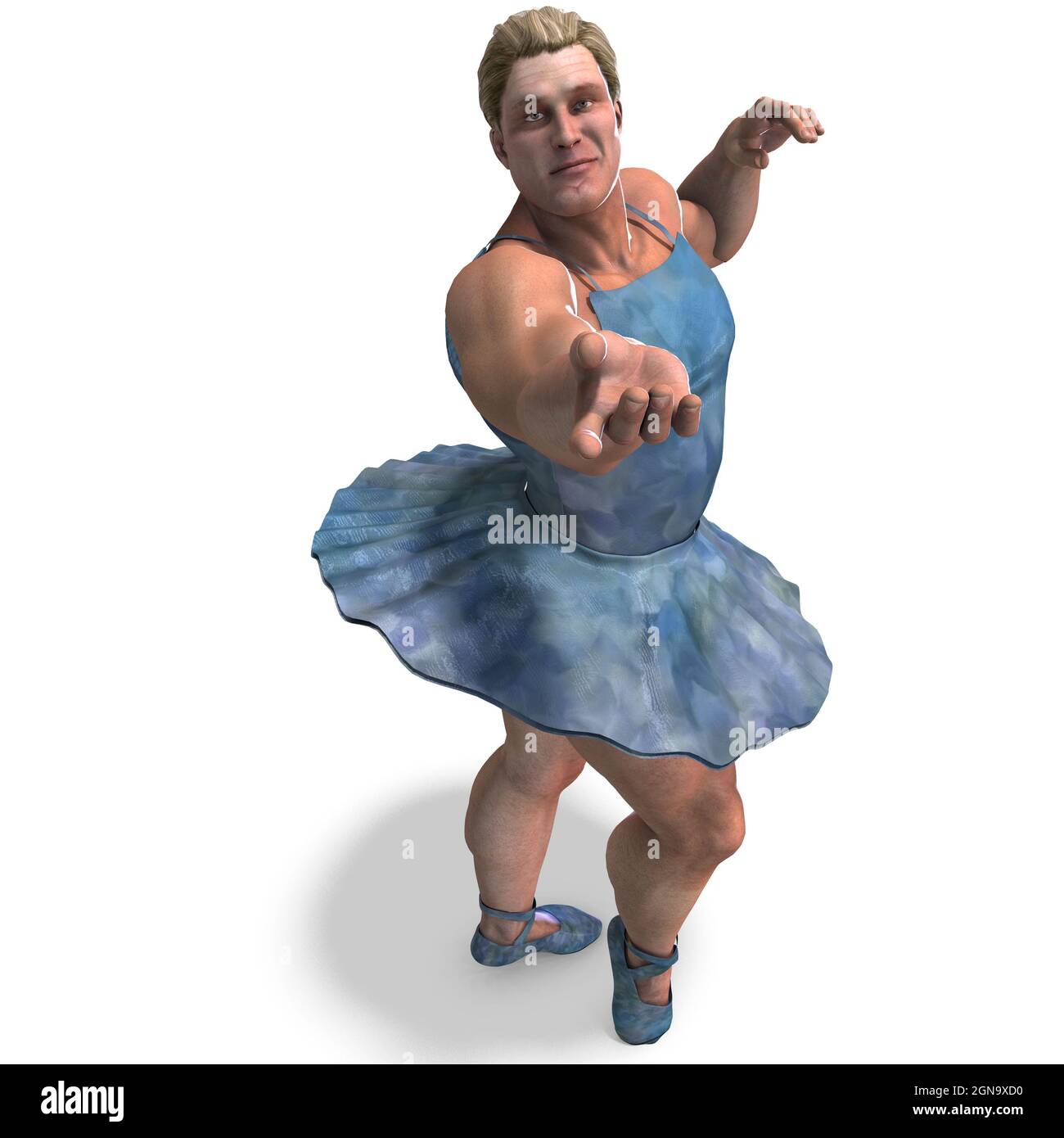 3D-illustration of a male ballet dancer in a cute tutu Stock Photo - Alamy