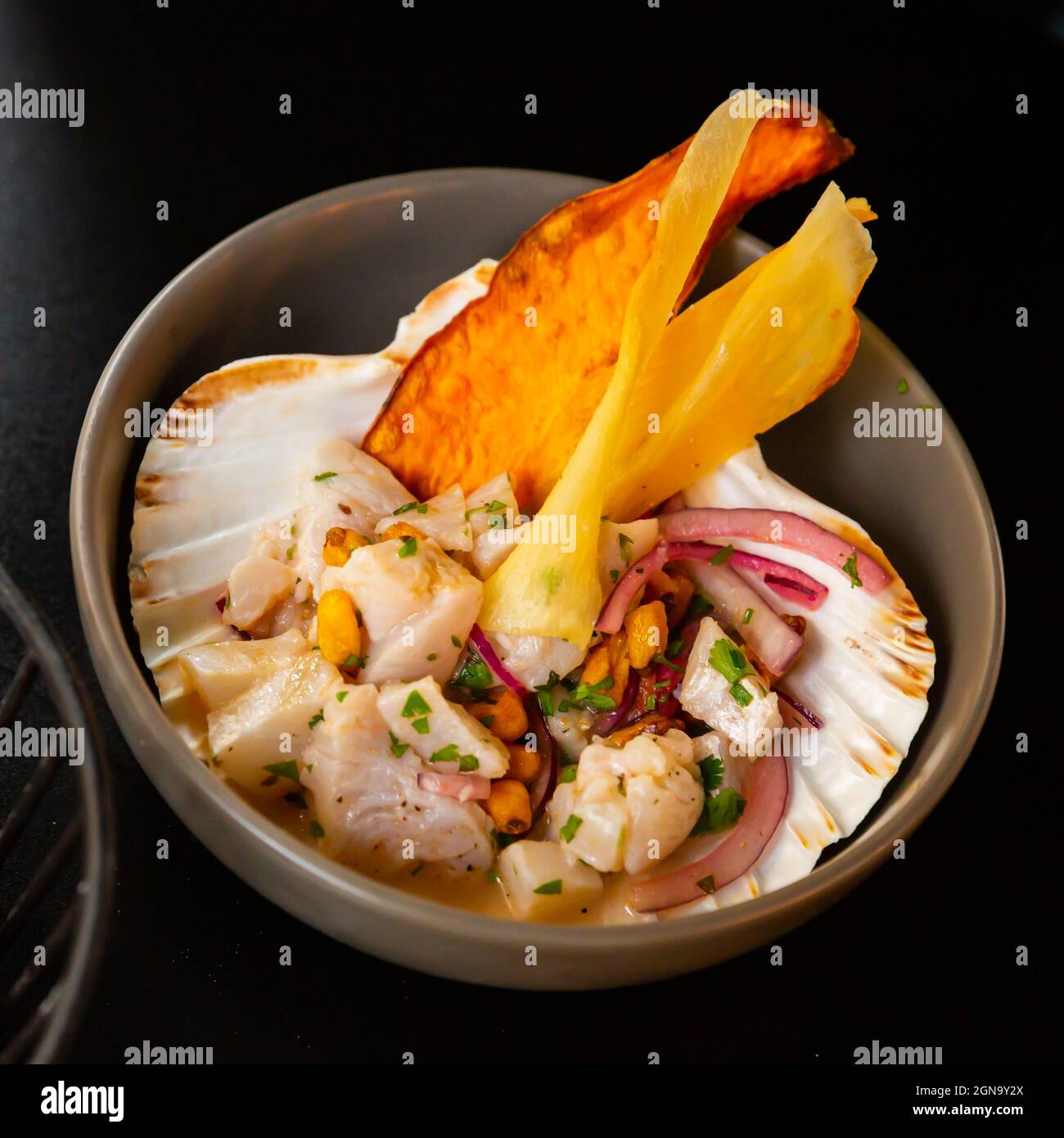 Seafood ceviche, typical dish from Peru Stock Photo - Alamy