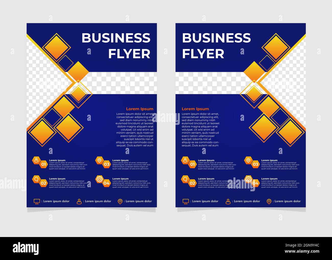 abstract rectangle gradient business flyer template. perfect for ...