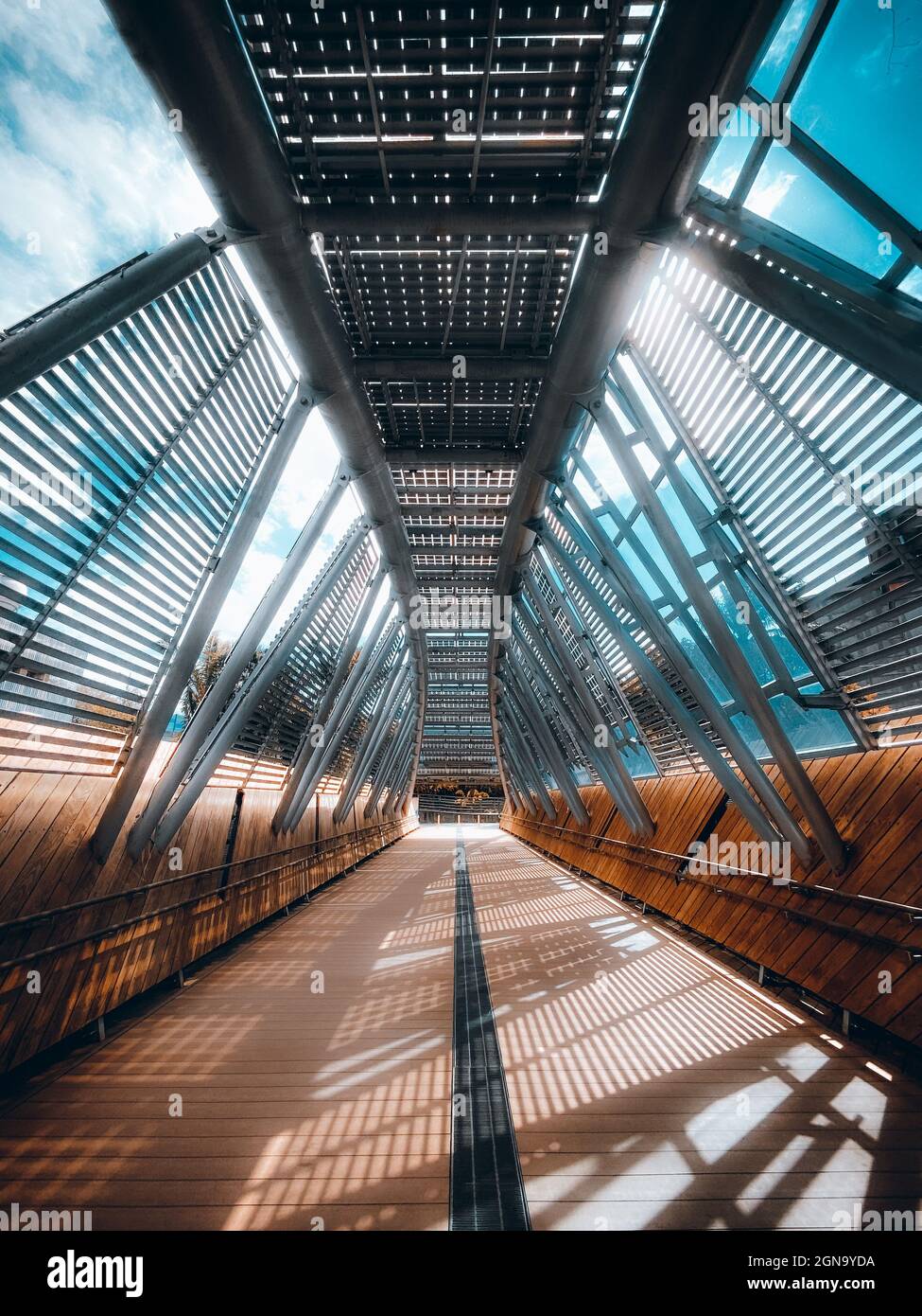 Vertical shot of modern architecture bridge under sunlight Stock Photo ...