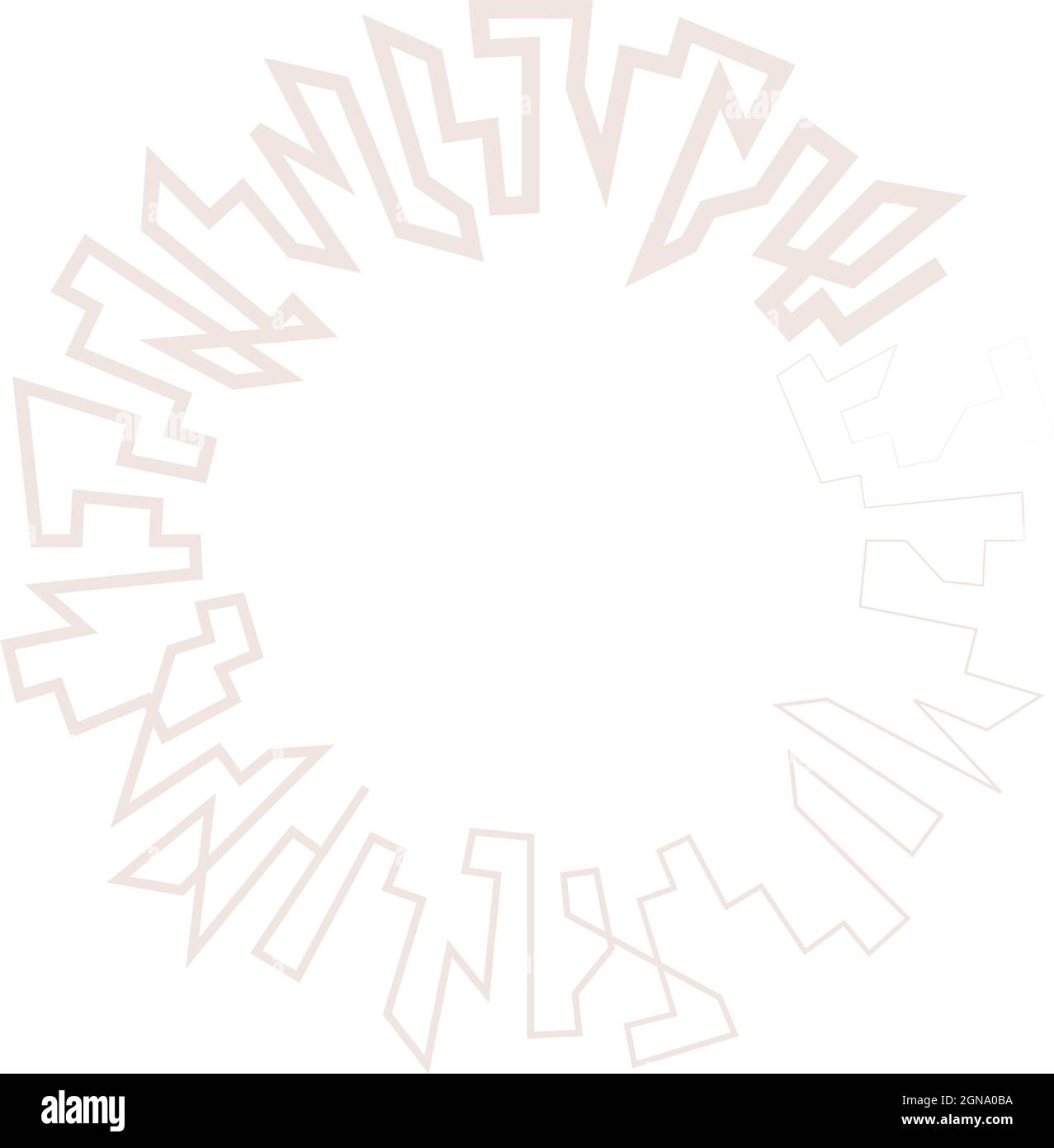 Geometric, random circular element. Abstract angular circle shape ...