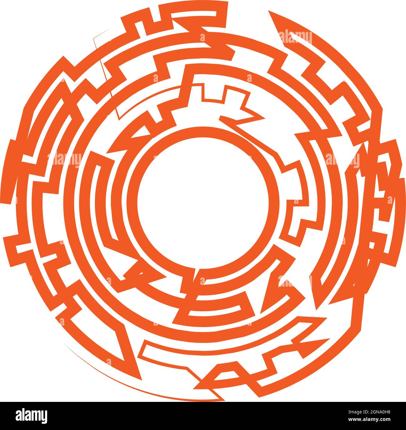 Geometric Random Circular Element Abstract Angular Circle Shape Stock Vector Illustration