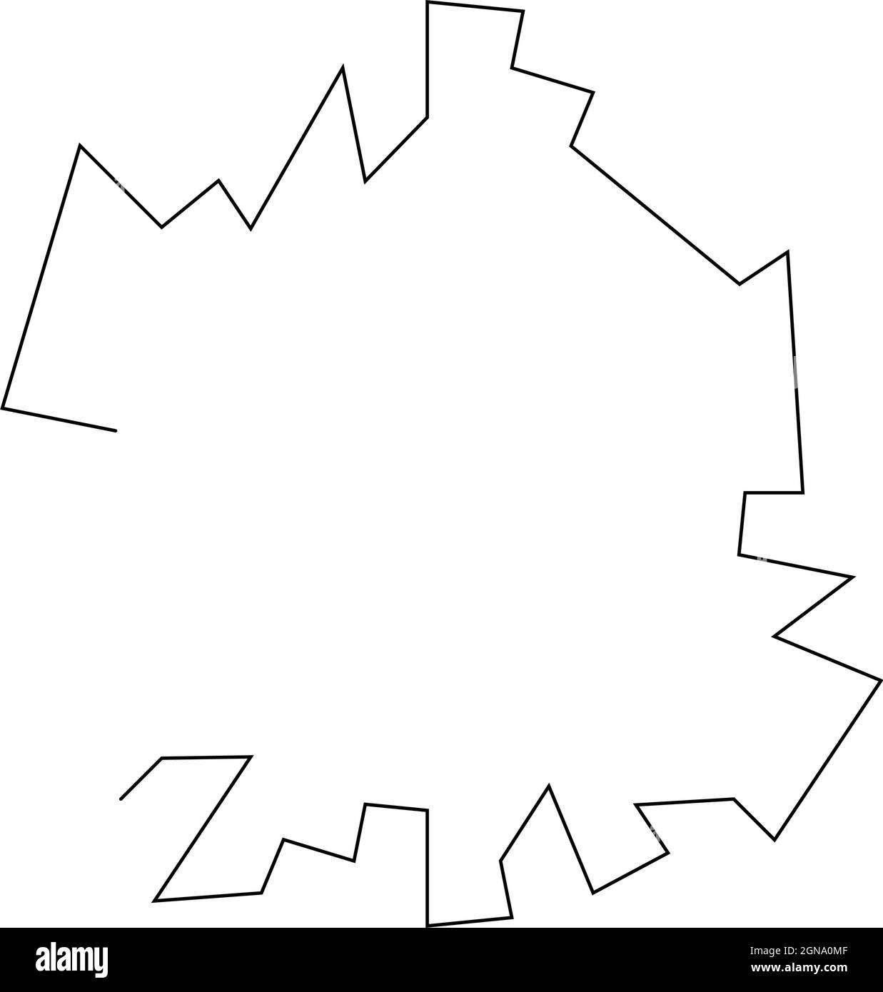 Geometric, random circular element. Abstract angular circle shape ...