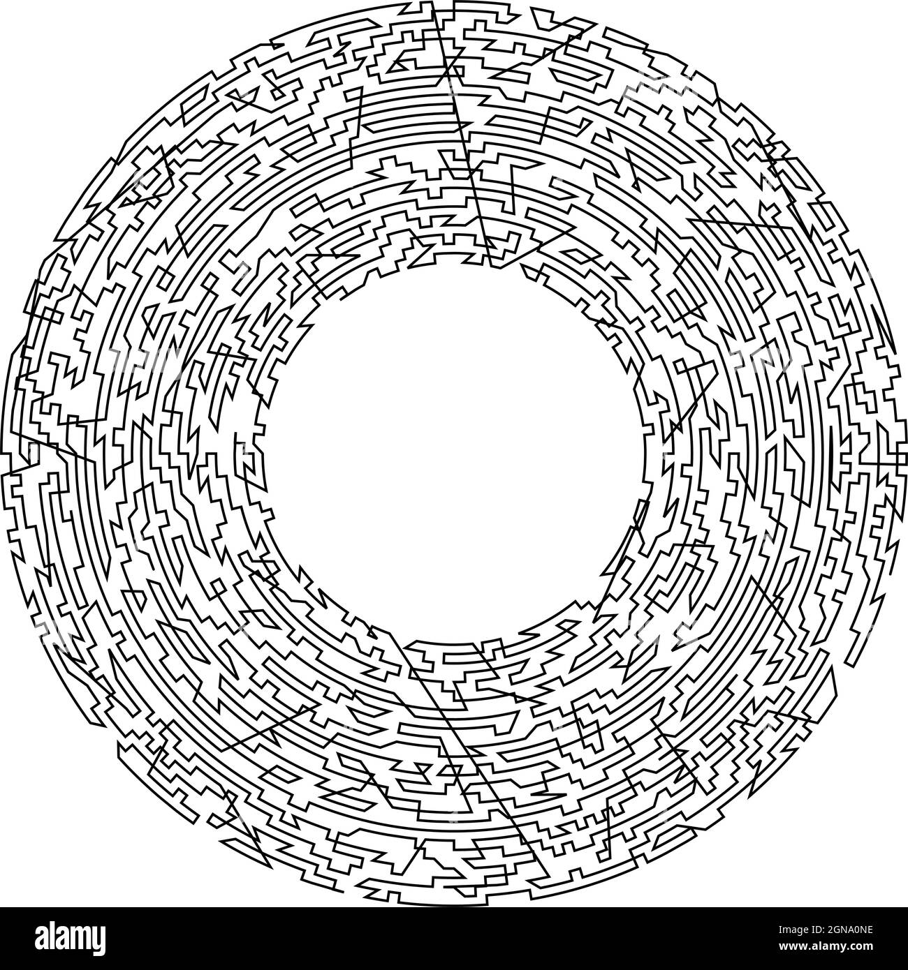 Geometric Random Circular Element Abstract Angular Circle Shape Stock Vector Illustration