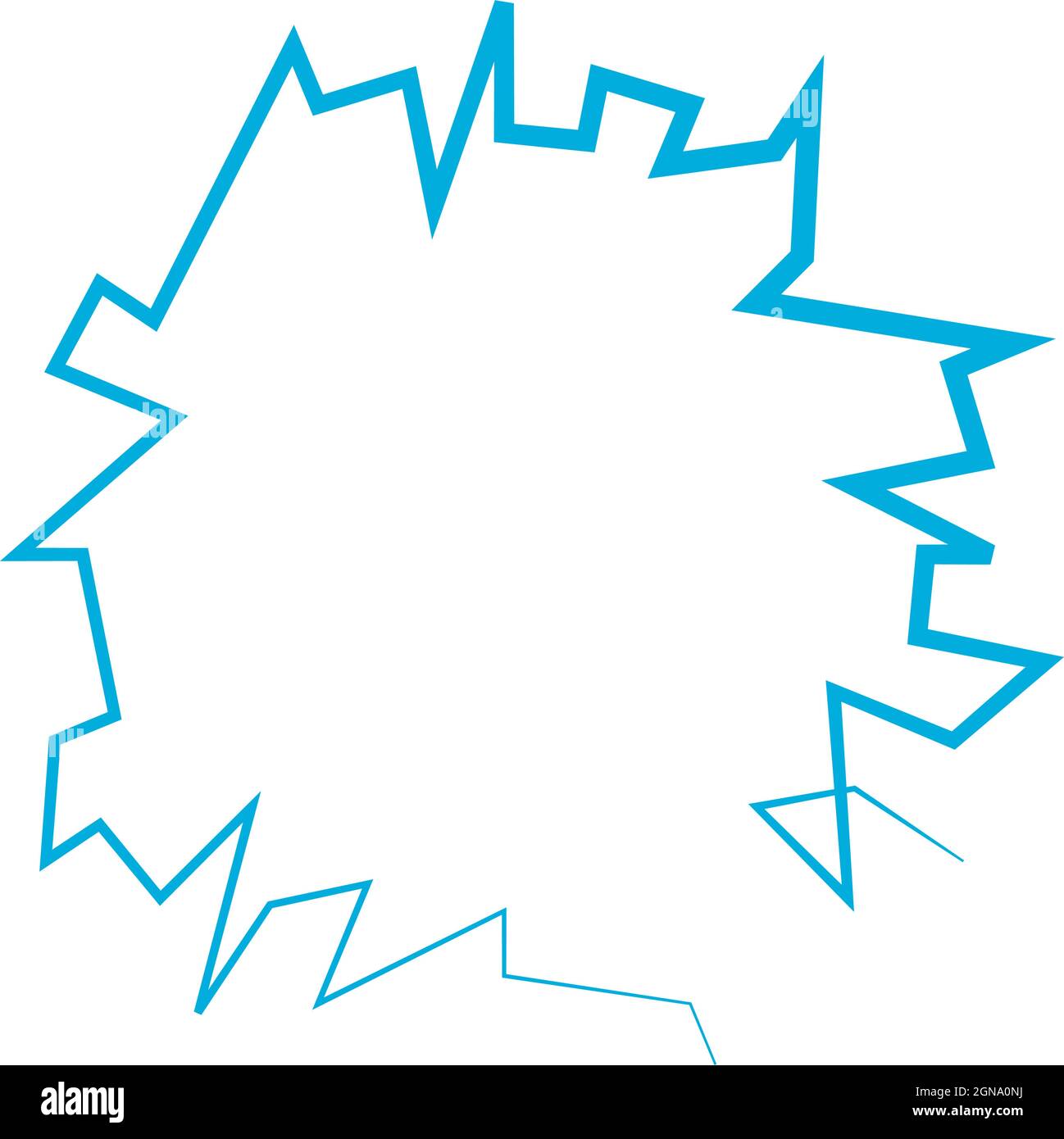 Geometric, random circular element. Abstract angular circle shape ...