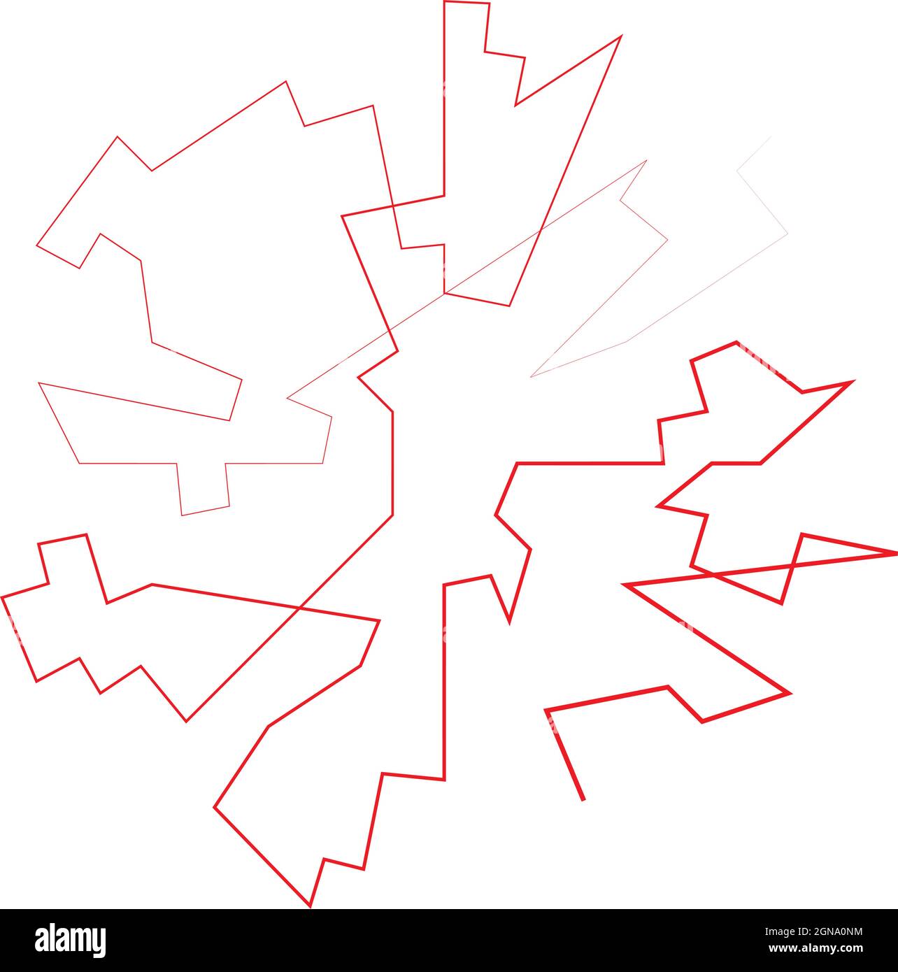 Geometric, random circular element. Abstract angular circle shape ...