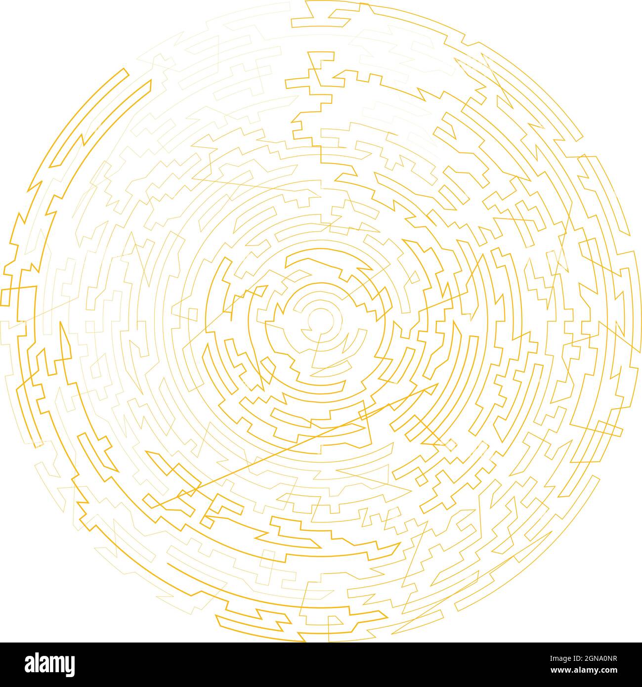 Geometric, random circular element. Abstract angular circle shape ...