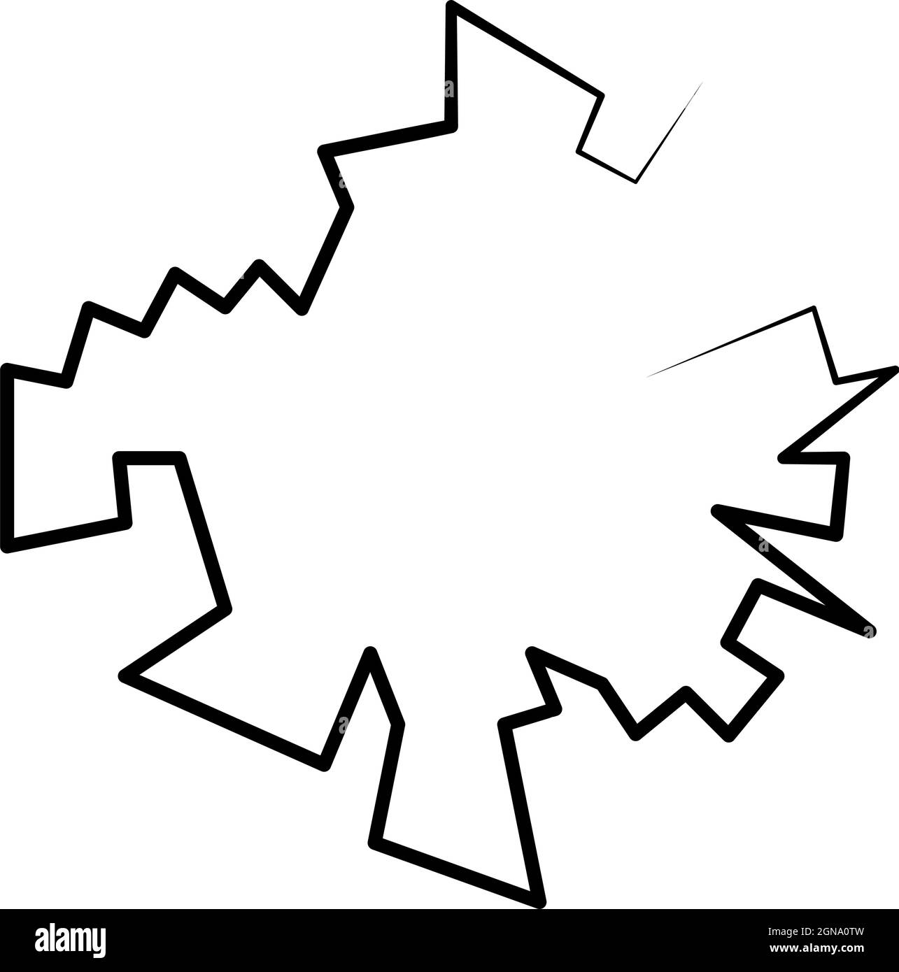 Geometric, random circular element. Abstract angular circle shape ...