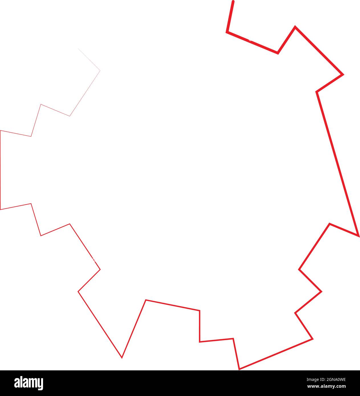 Geometric, random circular element. Abstract angular circle shape ...