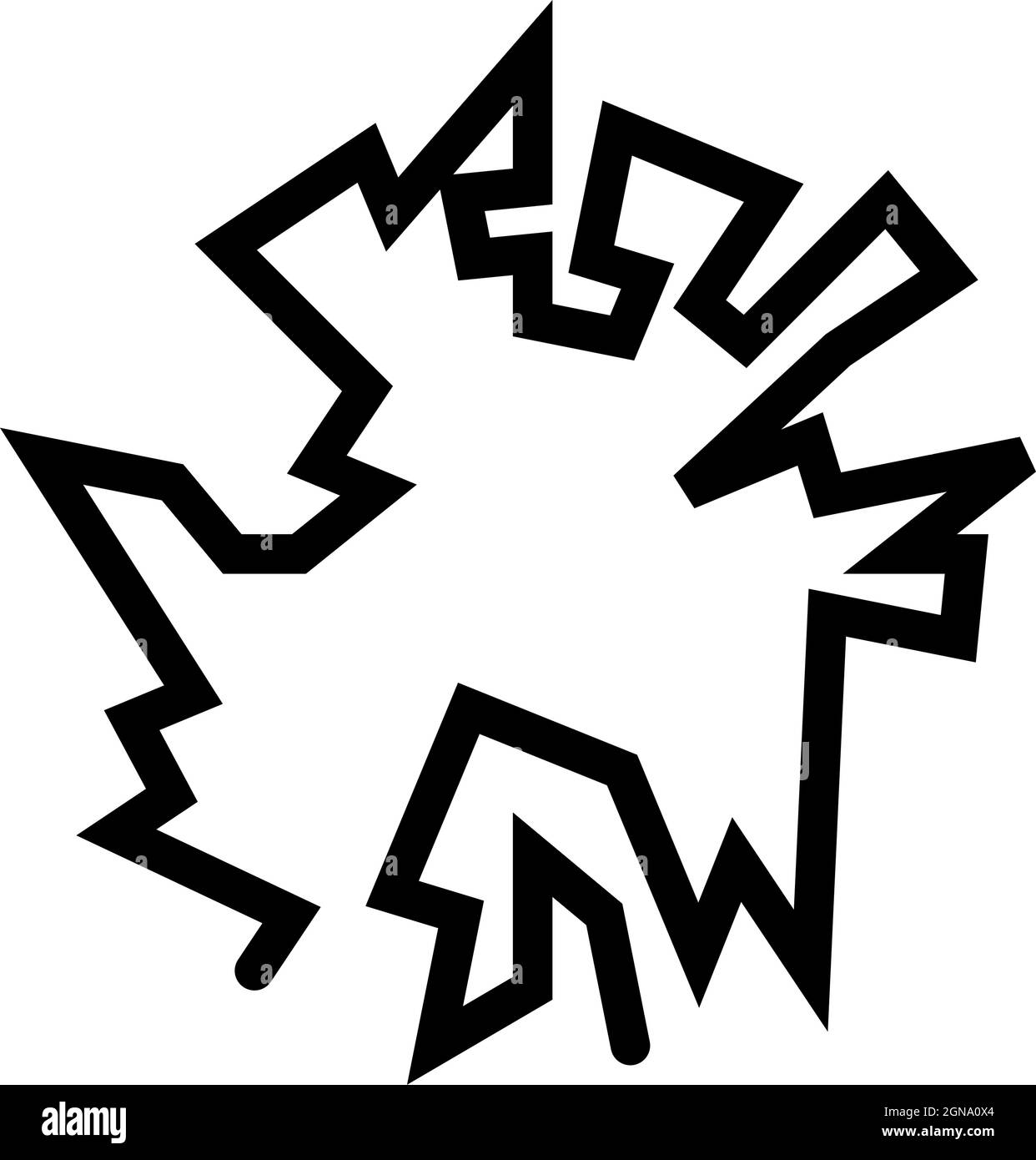 Geometric, random circular element. Abstract angular circle shape ...