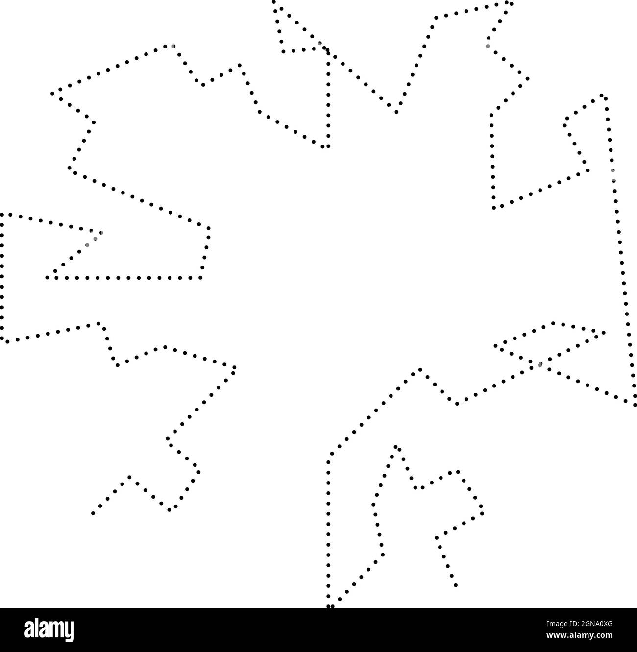 Geometric, random circular element. Abstract angular circle shape ...