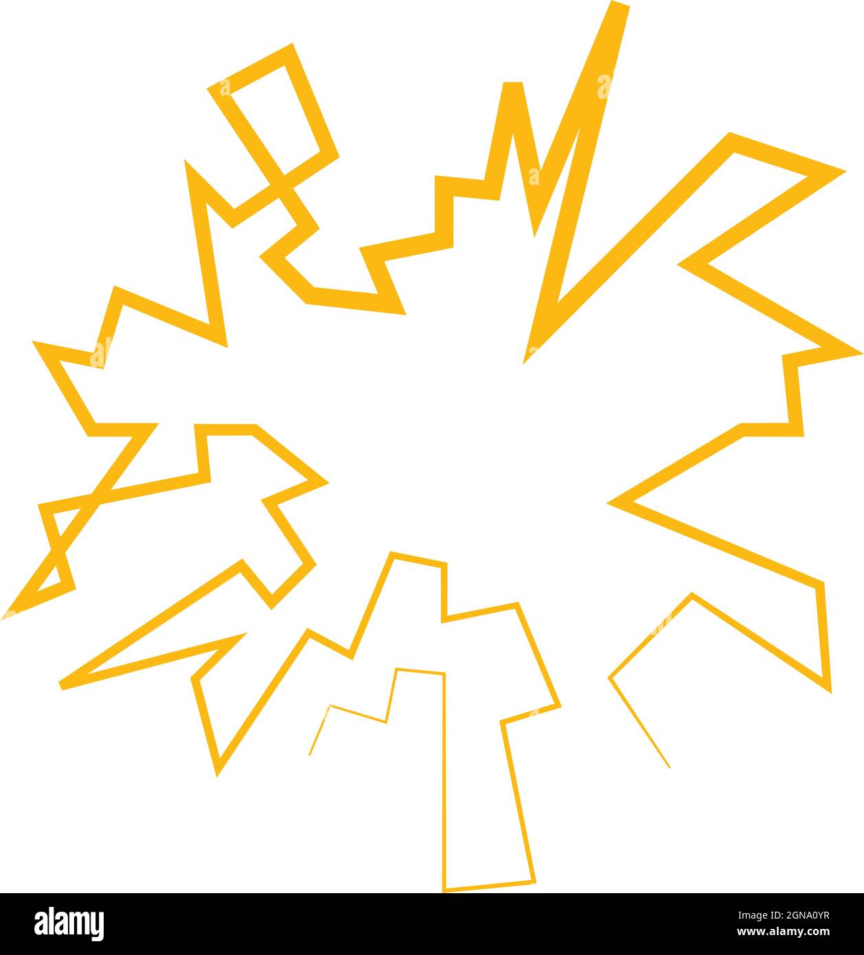 Geometric, random circular element. Abstract angular circle shape ...