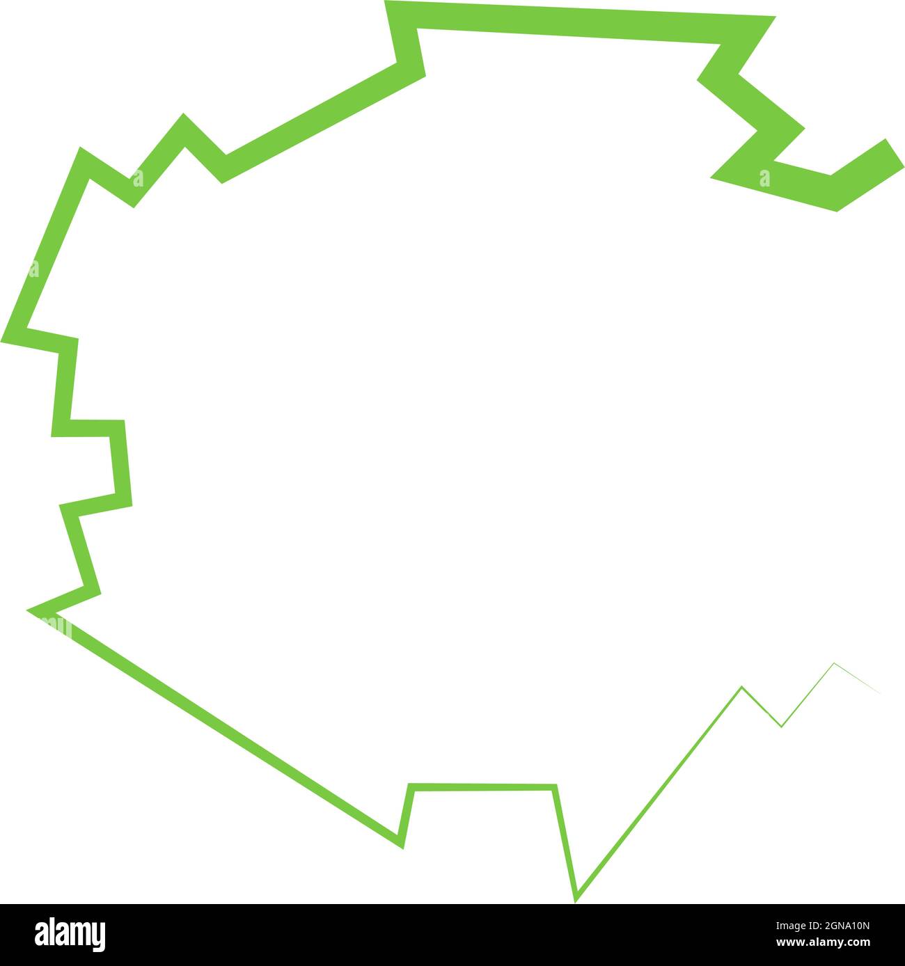 Geometric, random circular element. Abstract angular circle shape ...