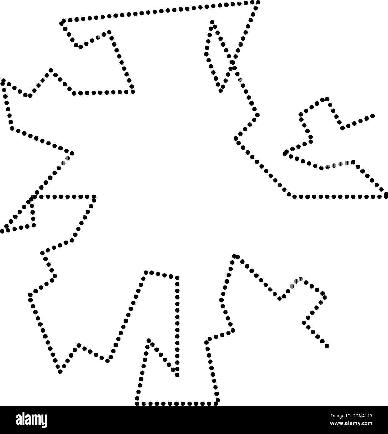 Geometric, random circular element. Abstract angular circle shape ...