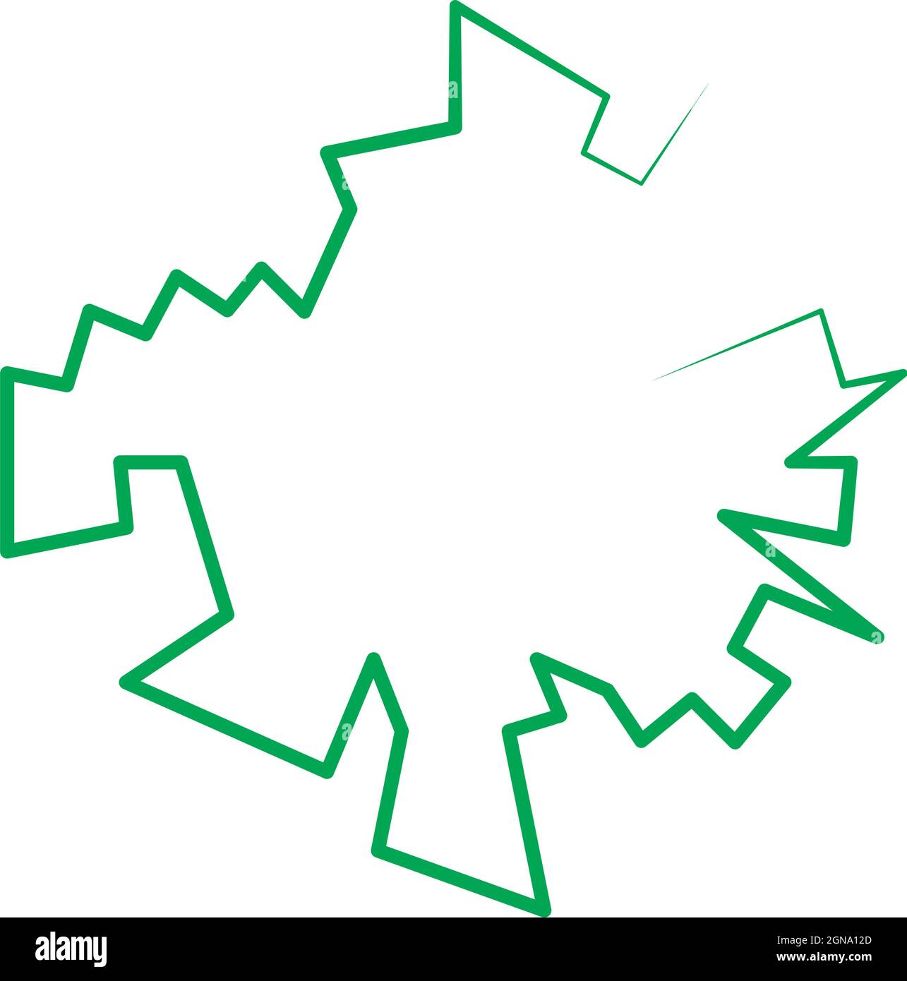 Geometric, random circular element. Abstract angular circle shape ...