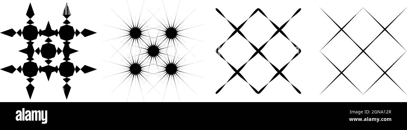 Abstract geometric form, shape element vector set - stock vector ...