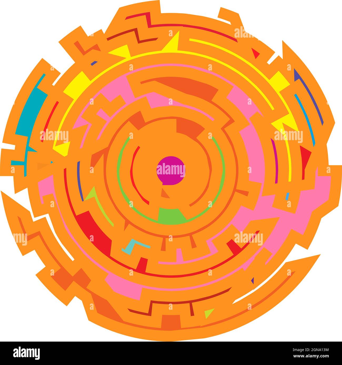 Geometric, random circular element. Abstract angular circle shape ...