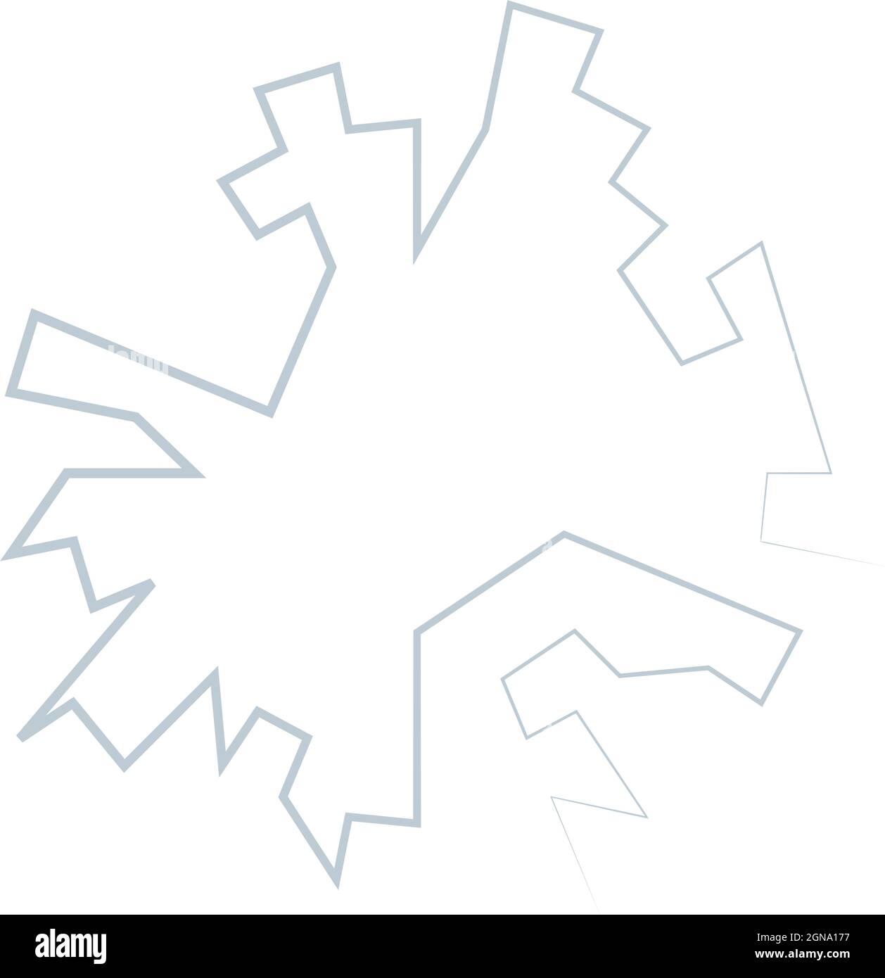 Geometric, random circular element. Abstract angular circle shape ...