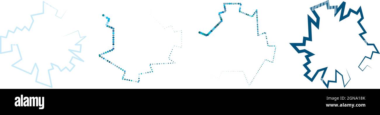 Geometric, random circular element. Abstract angular circle shape ...