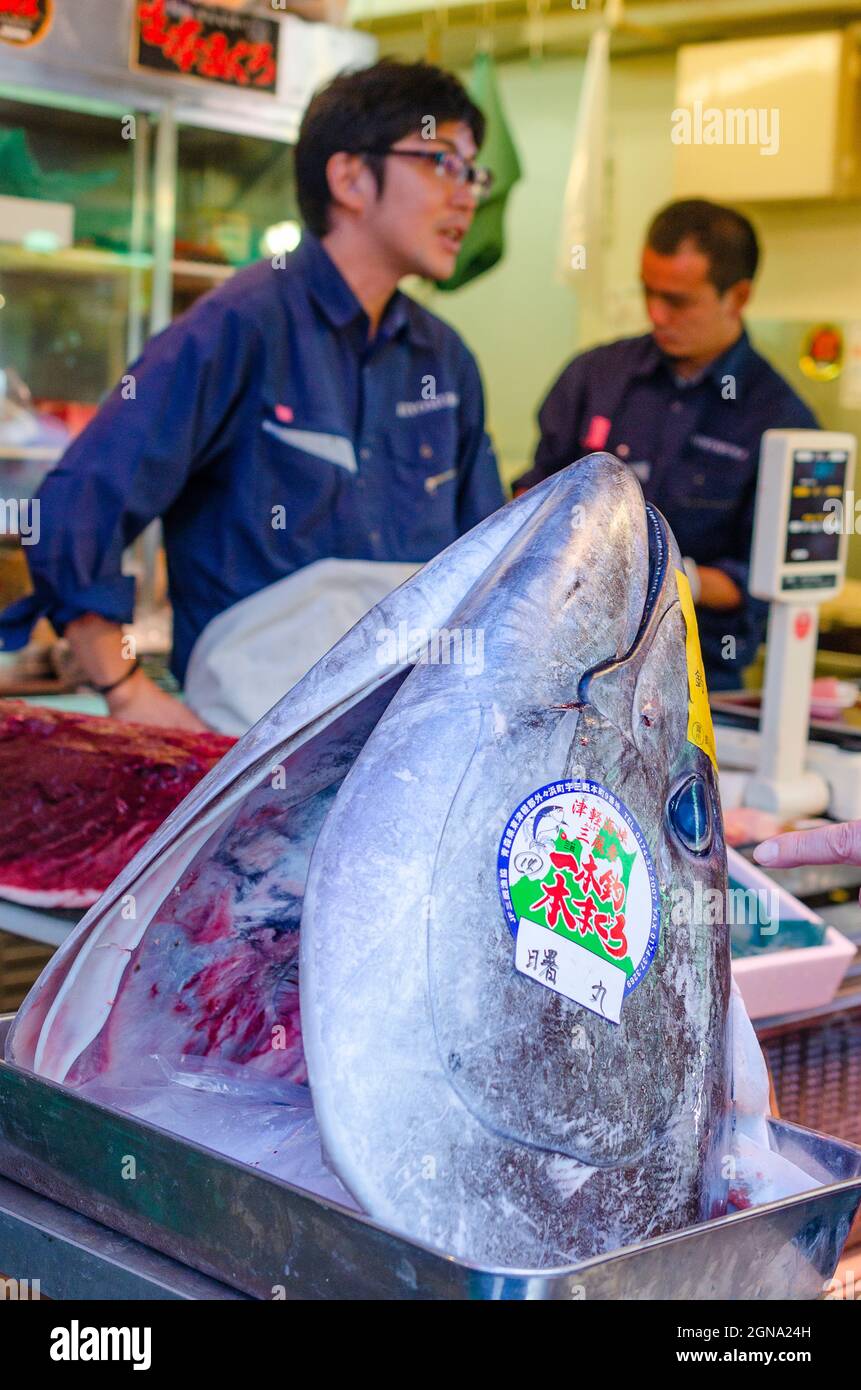 Tuna, Tsukiji Fish Market, Tokyo, Japanese seafood, Sushi, Fish market ...