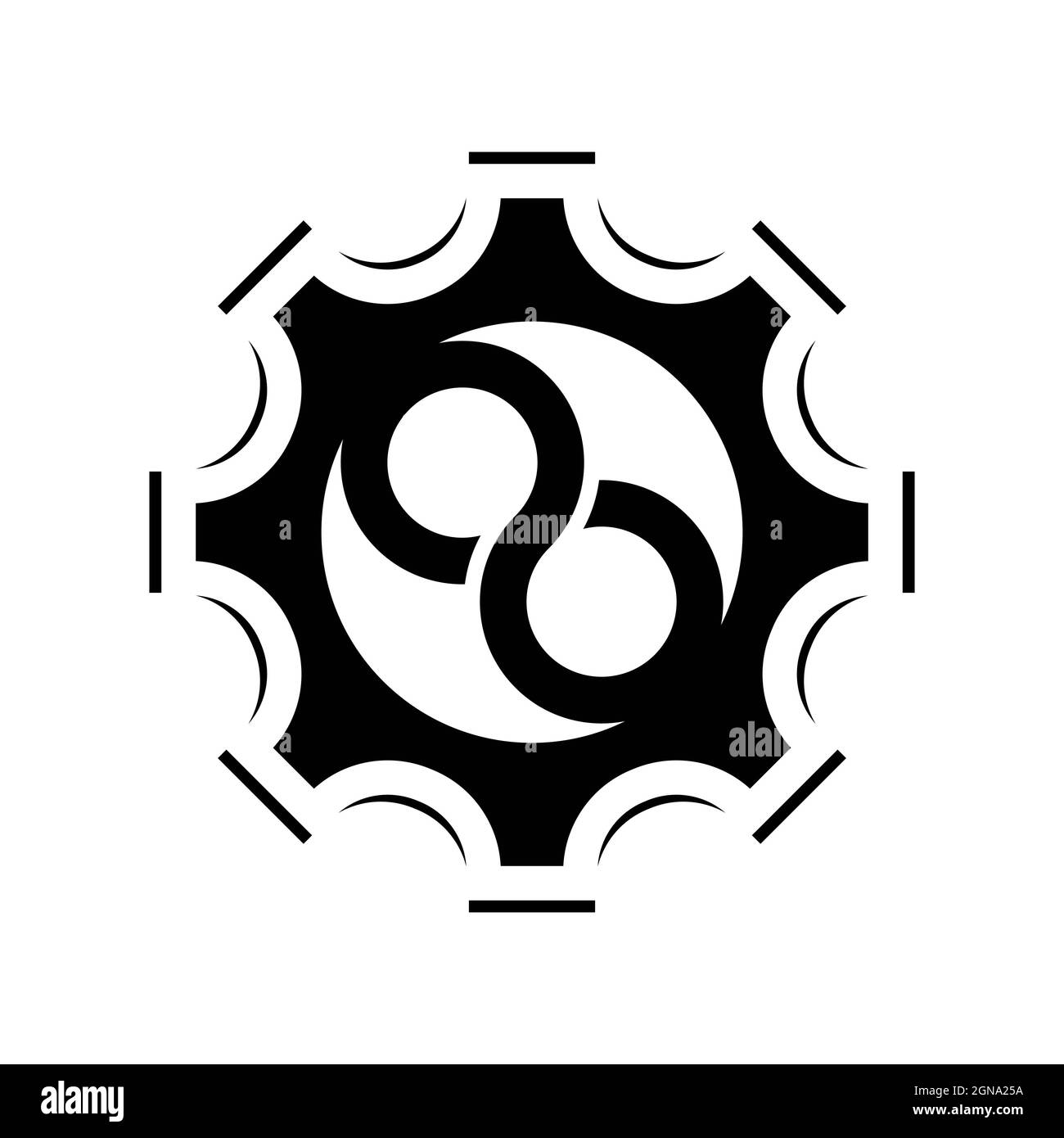 Gear infinity logo template vector icon design Stock Photo - Alamy