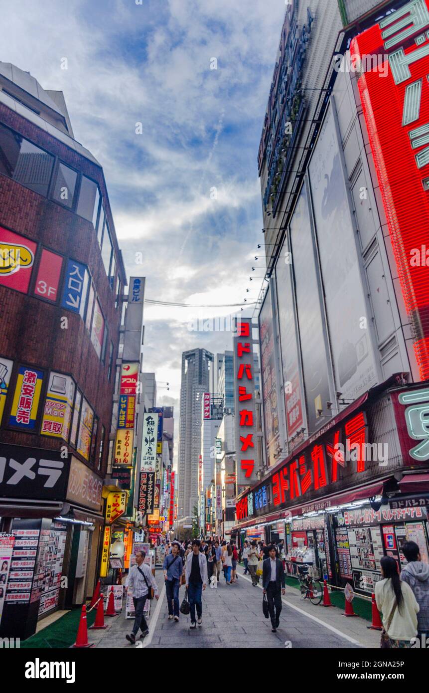 Tokyo, Neon-lit, Streets, Shinjuku, Shibuya, Japan, Neon signage ...