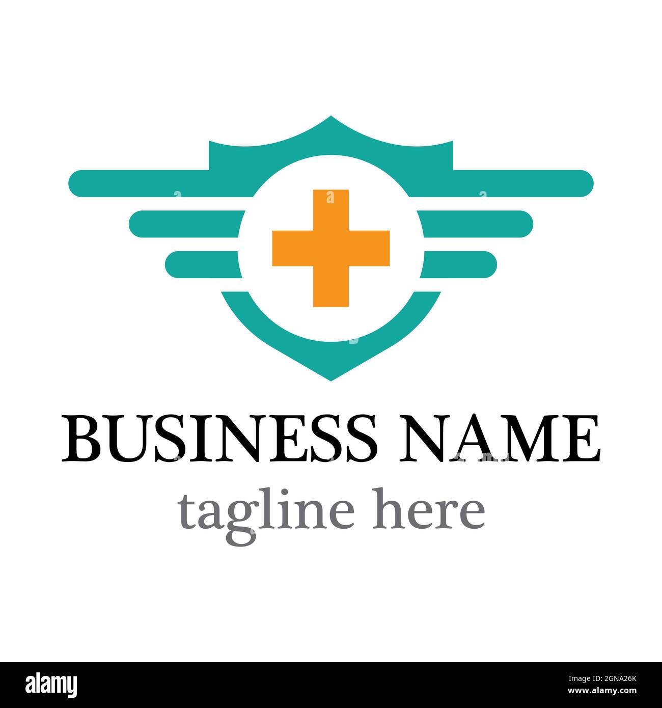 Medical cross logo template vector icon design Stock Photo - Alamy