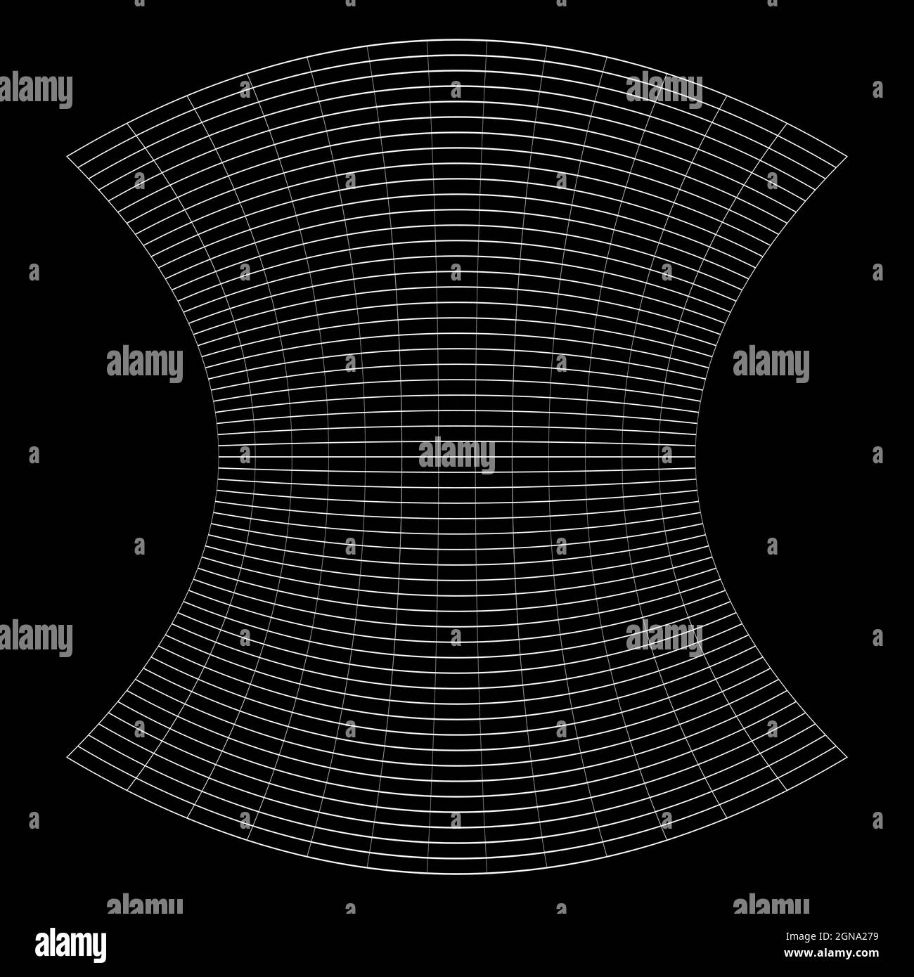 Grid, mesh, grating, trellis, wireframe with distortion, deformation ...
