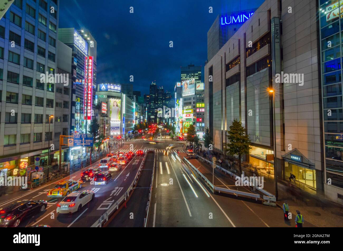 Tokyo, Neon-lit, Streets, Shinjuku, Shibuya, Japan, Neon signage ...