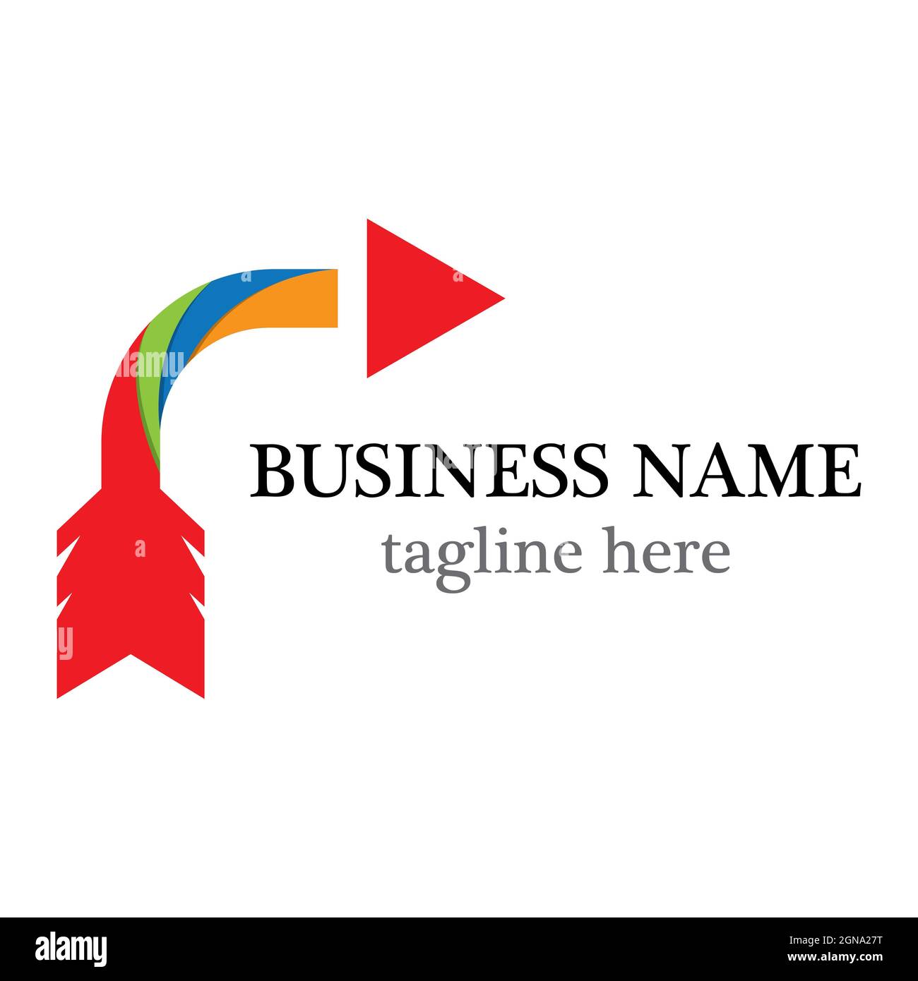 Arrows vector icon logo template design Stock Photo - Alamy