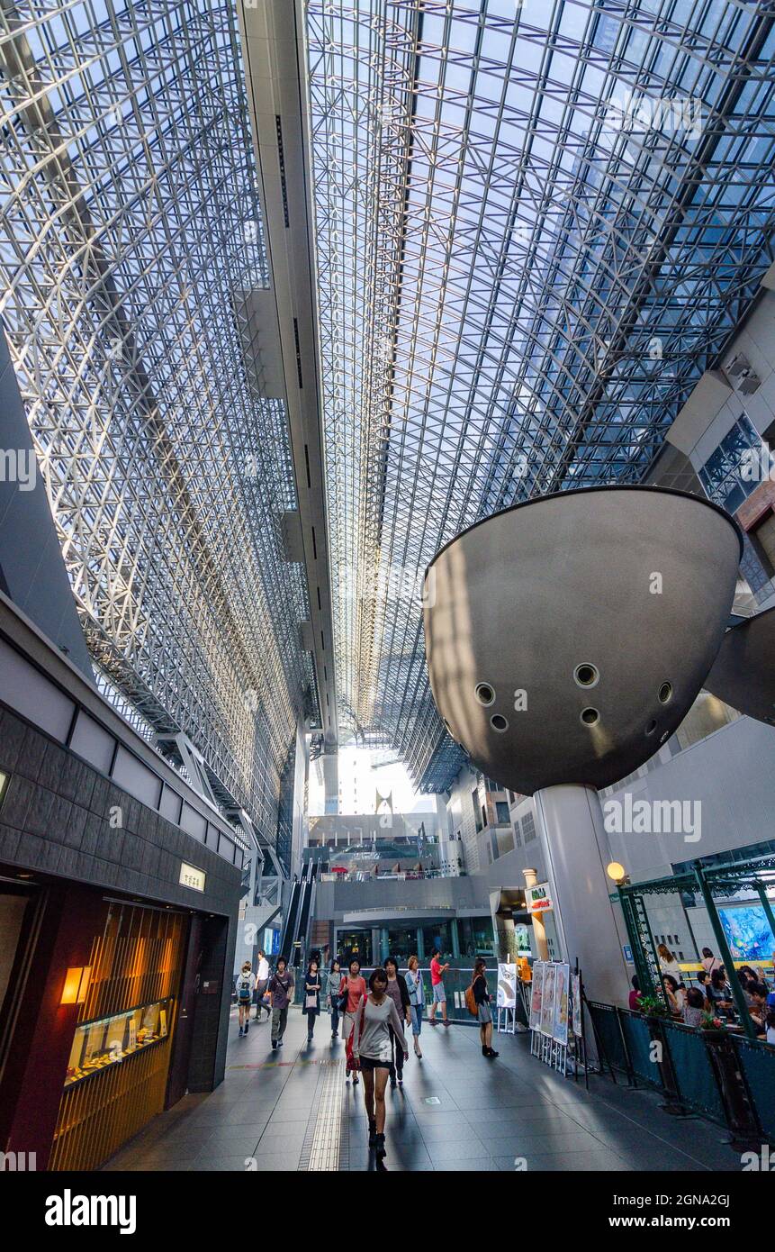 Kyoto Train Station, Modern architecture, Transportation hub, Urban ...