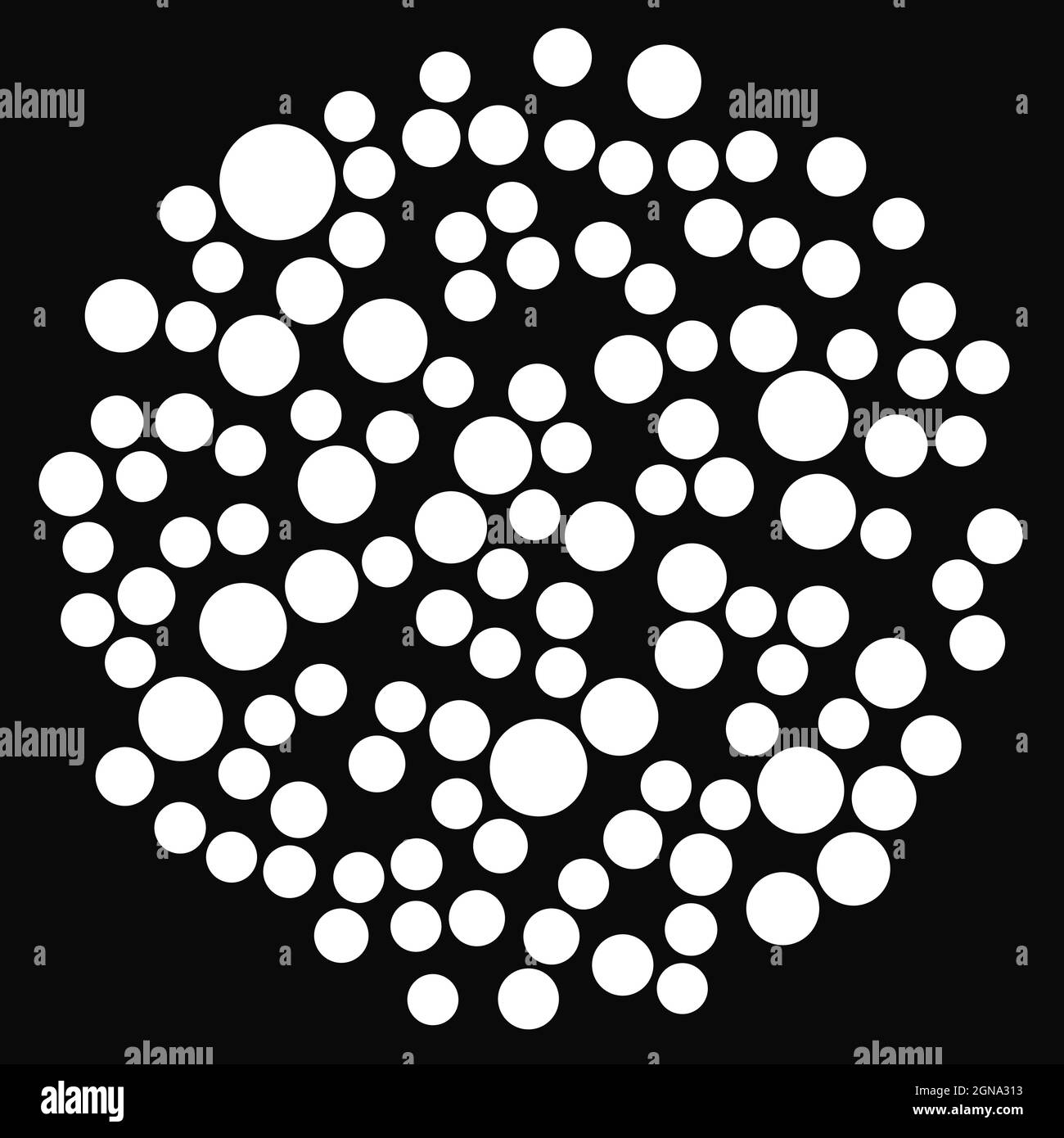 Random dots, circles. Pointillist, pointillism halftone, screentone ...