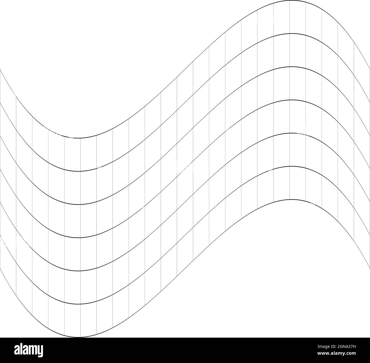 Grid, mesh, grating, trellis, wireframe with distortion, deformation ...