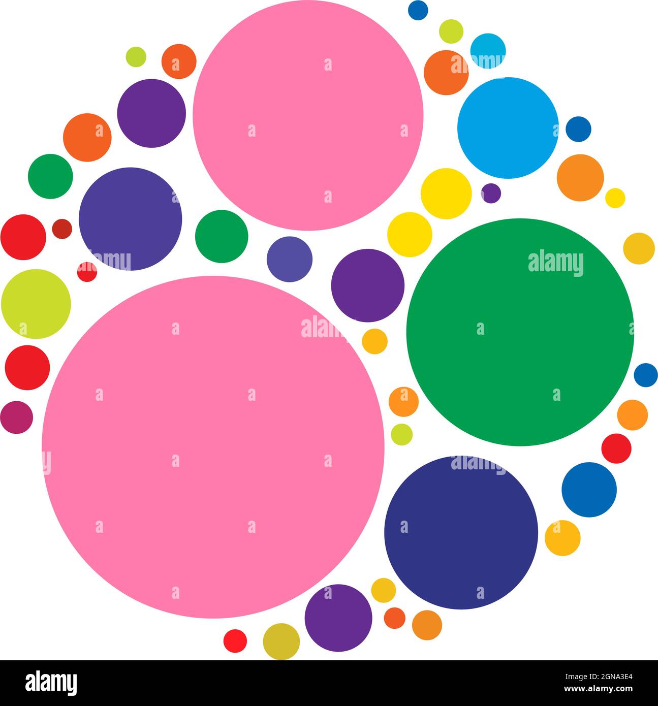 Random dots, circles. Pointillist, pointillism halftone, screentone ...