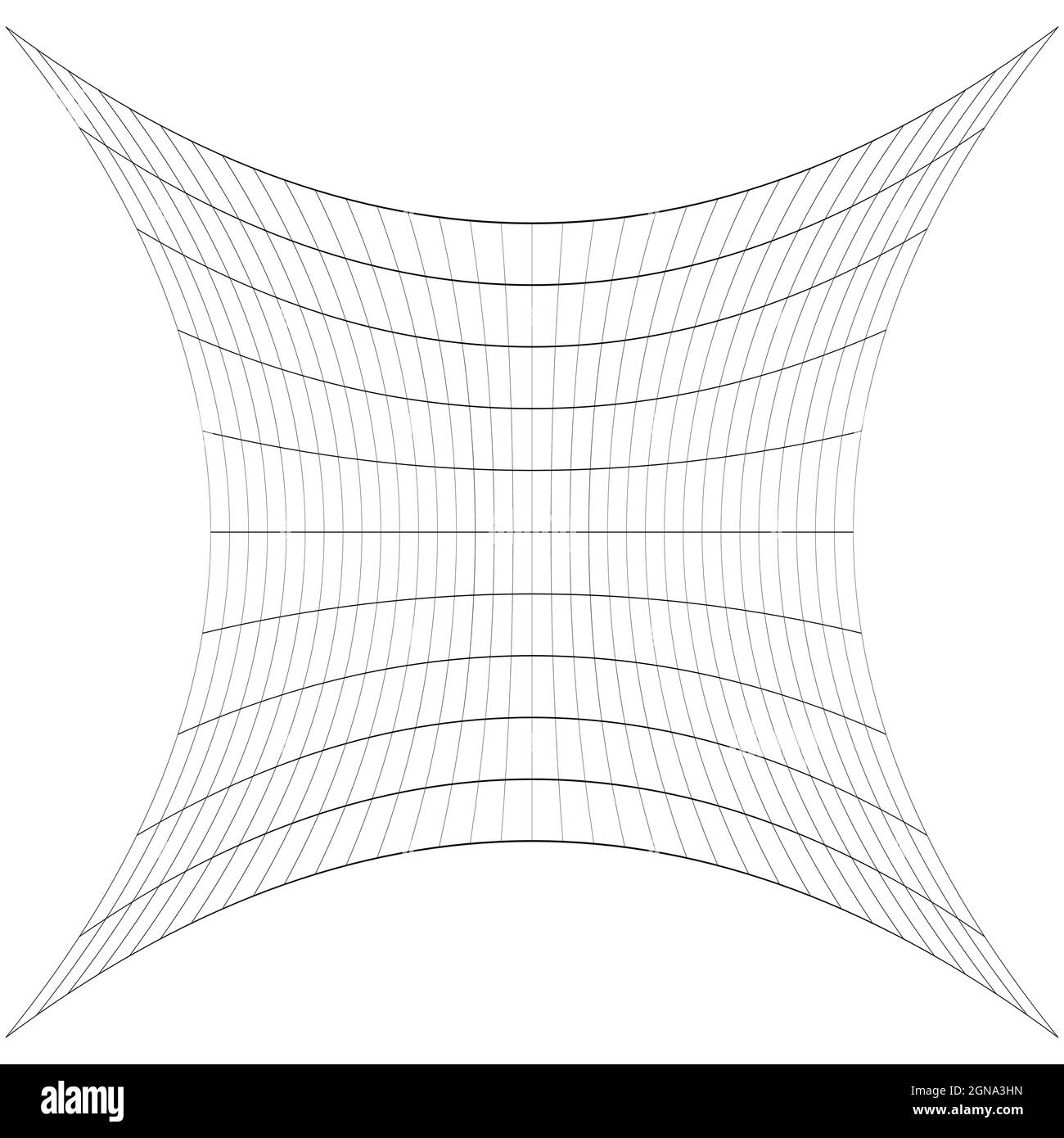 Grid, mesh, grating, trellis, wireframe with distortion, deformation ...