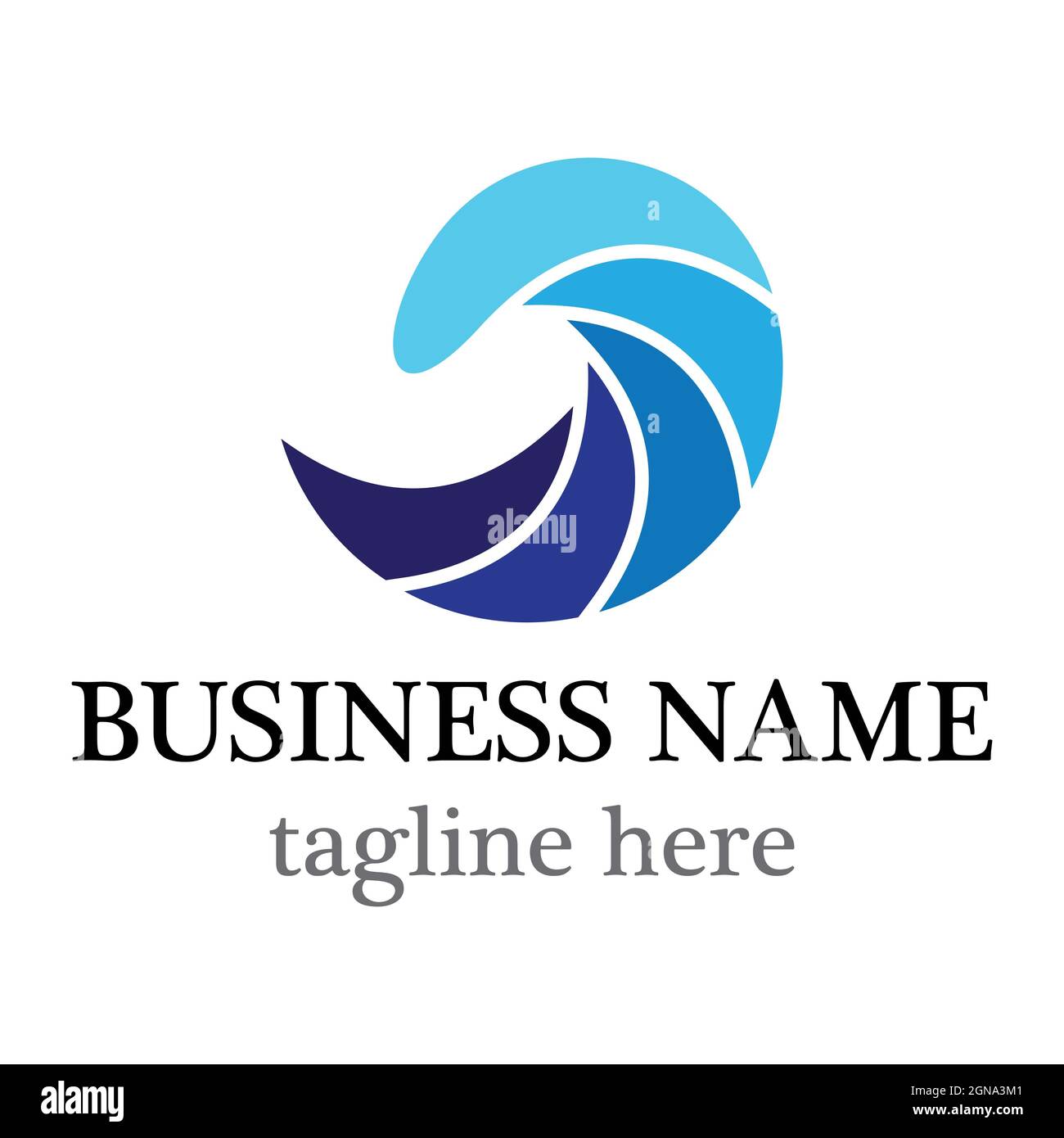 Blue wave logo vector hi-res stock photography and images - Alamy