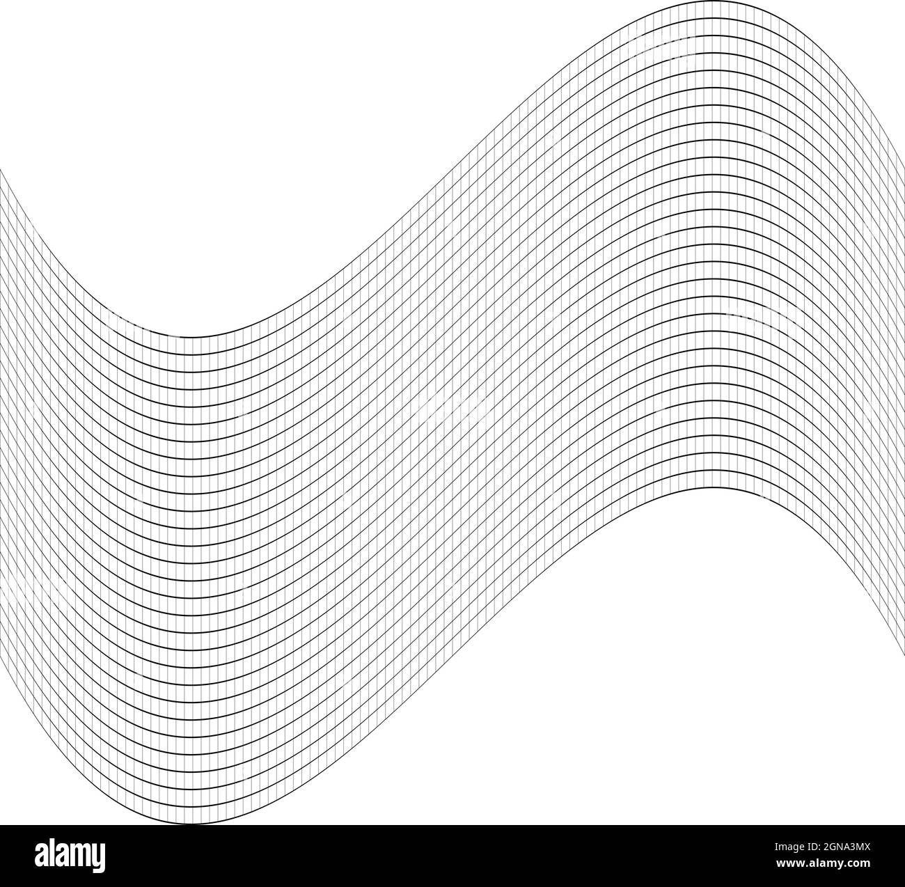 Grid, mesh, grating, trellis, wireframe with distortion, deformation ...