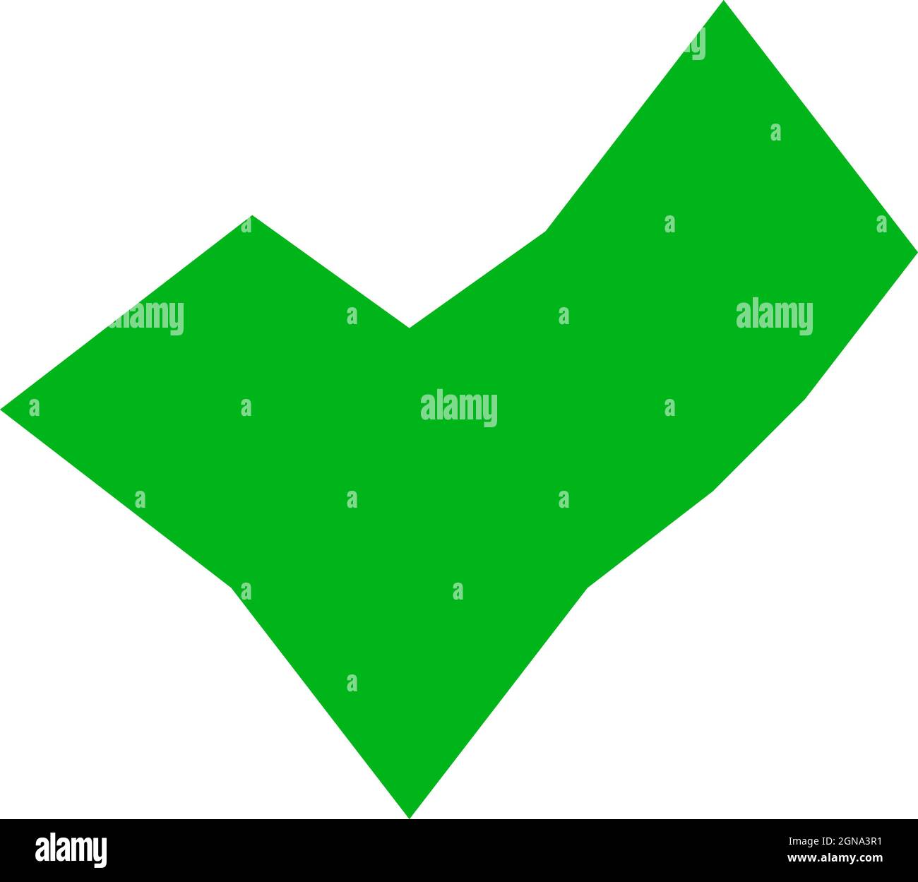 Hand drawn green checkmark, tick icon. Approve, correct, right, poll ...