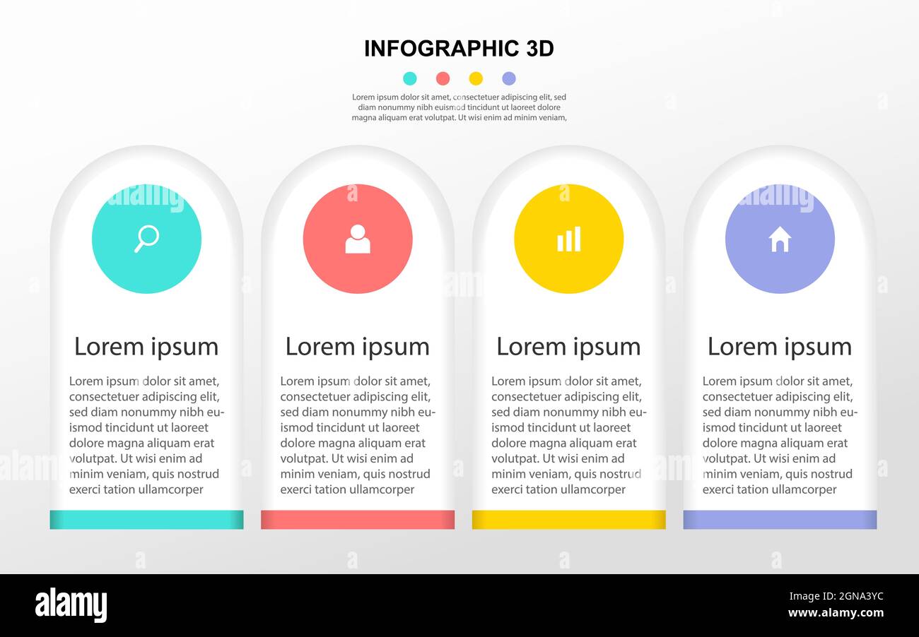 Business data visualization. Process chart. Abstract elements of graph ...