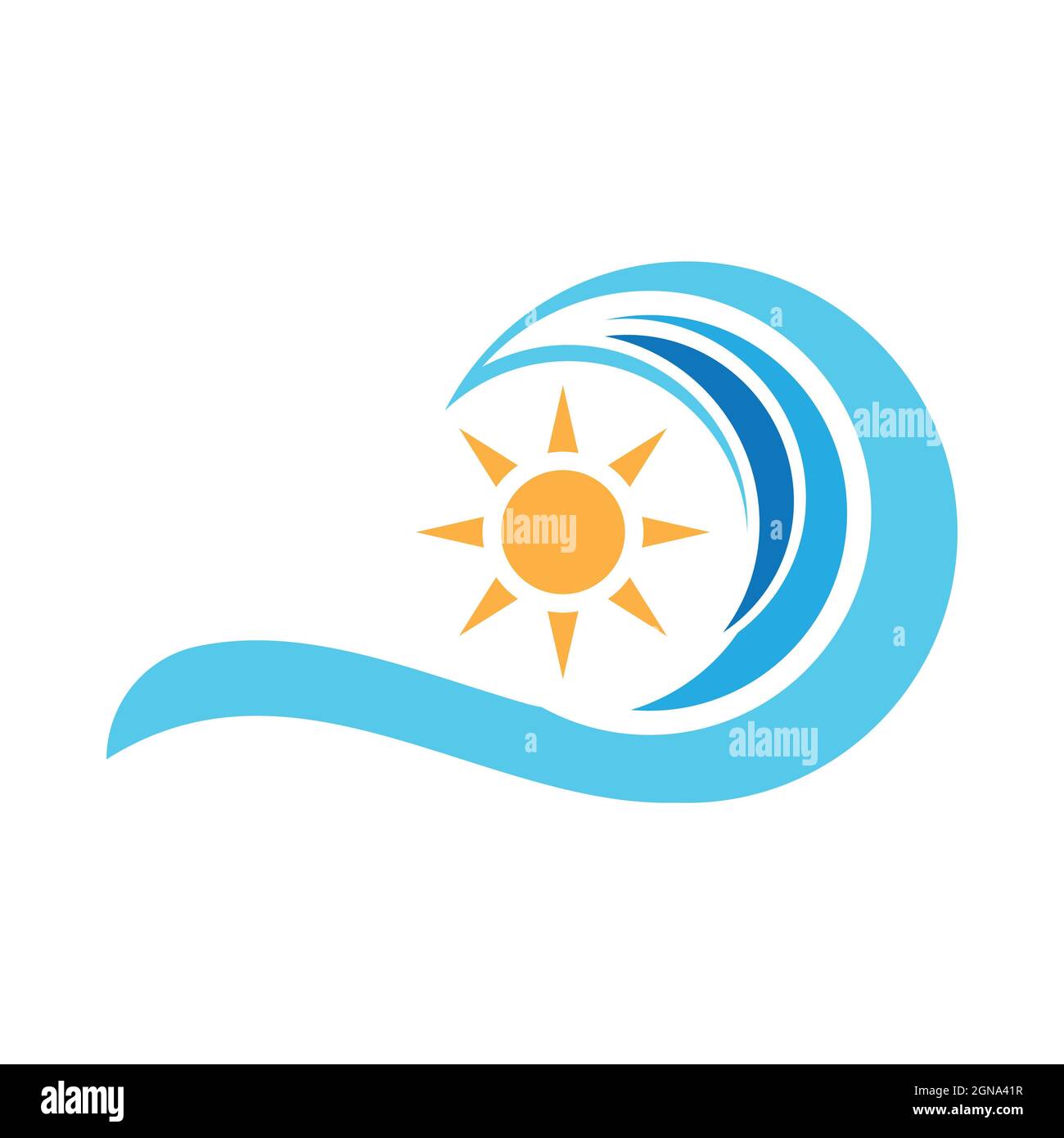 Wave logo hi-res stock photography and images - Alamy