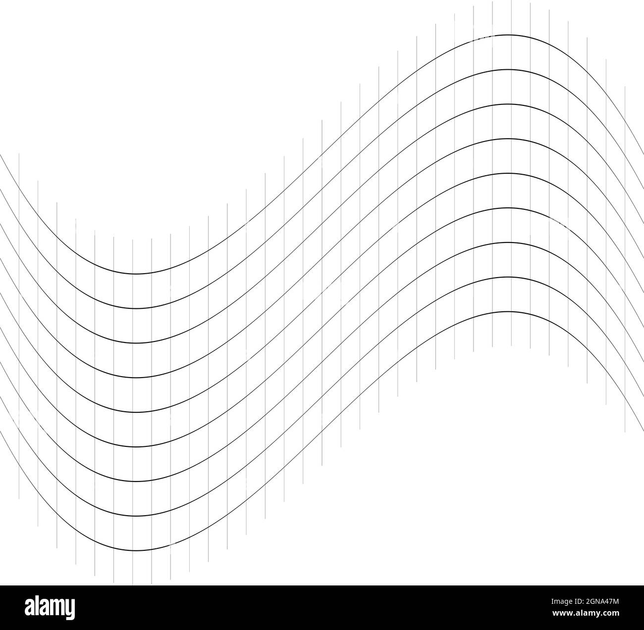 Grid, mesh, grating, trellis, wireframe with distortion, deformation ...