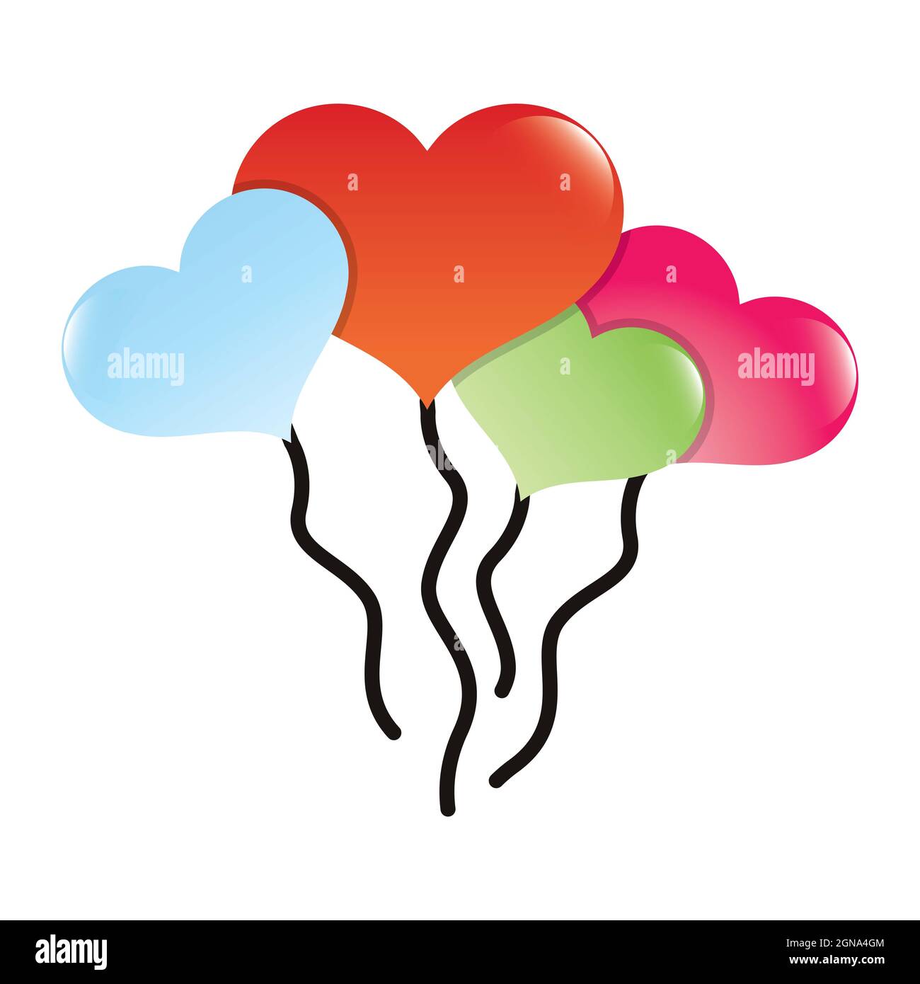 Balloon vector logo template icon design Stock Photo - Alamy