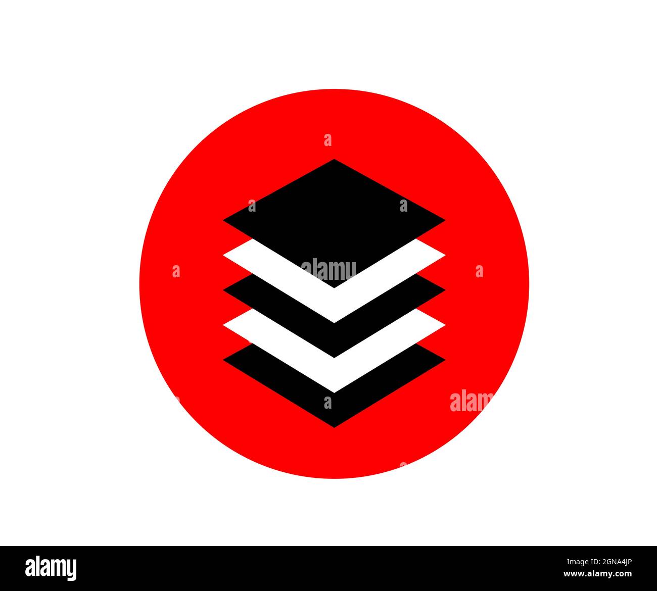 Layer editing design isolated on white background, interior design logo ...