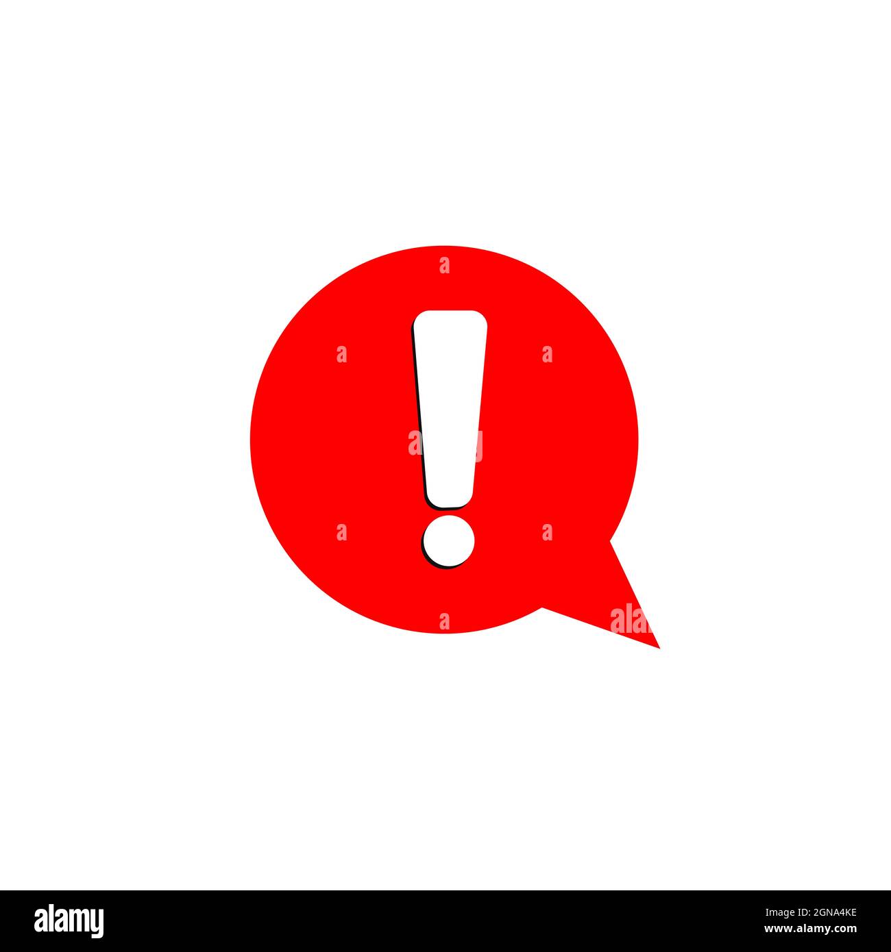 Alert symbol isolated on white background, caution message Stock Vector ...