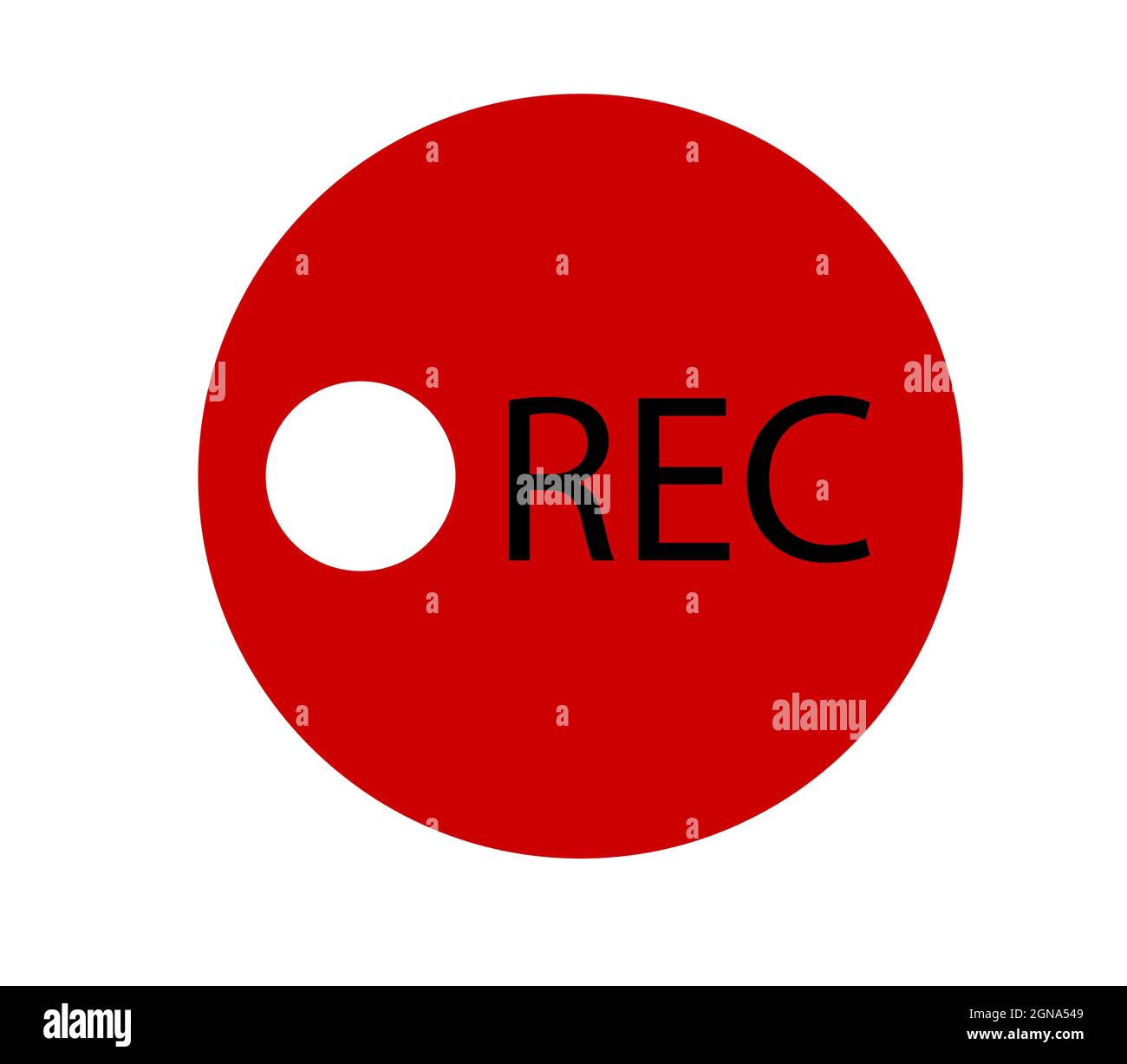 Red recording logo isolated on white background Stock Vector Image ...