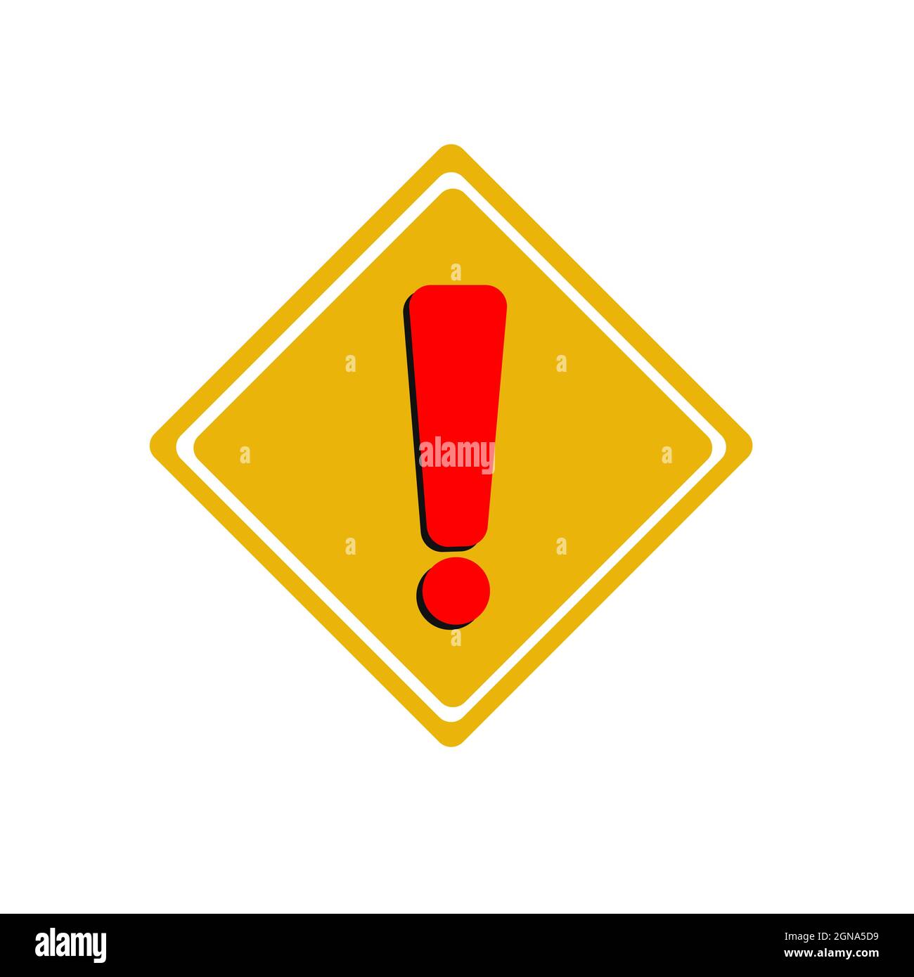 Caution alert icon isolated on white background, caution symbol Stock ...
